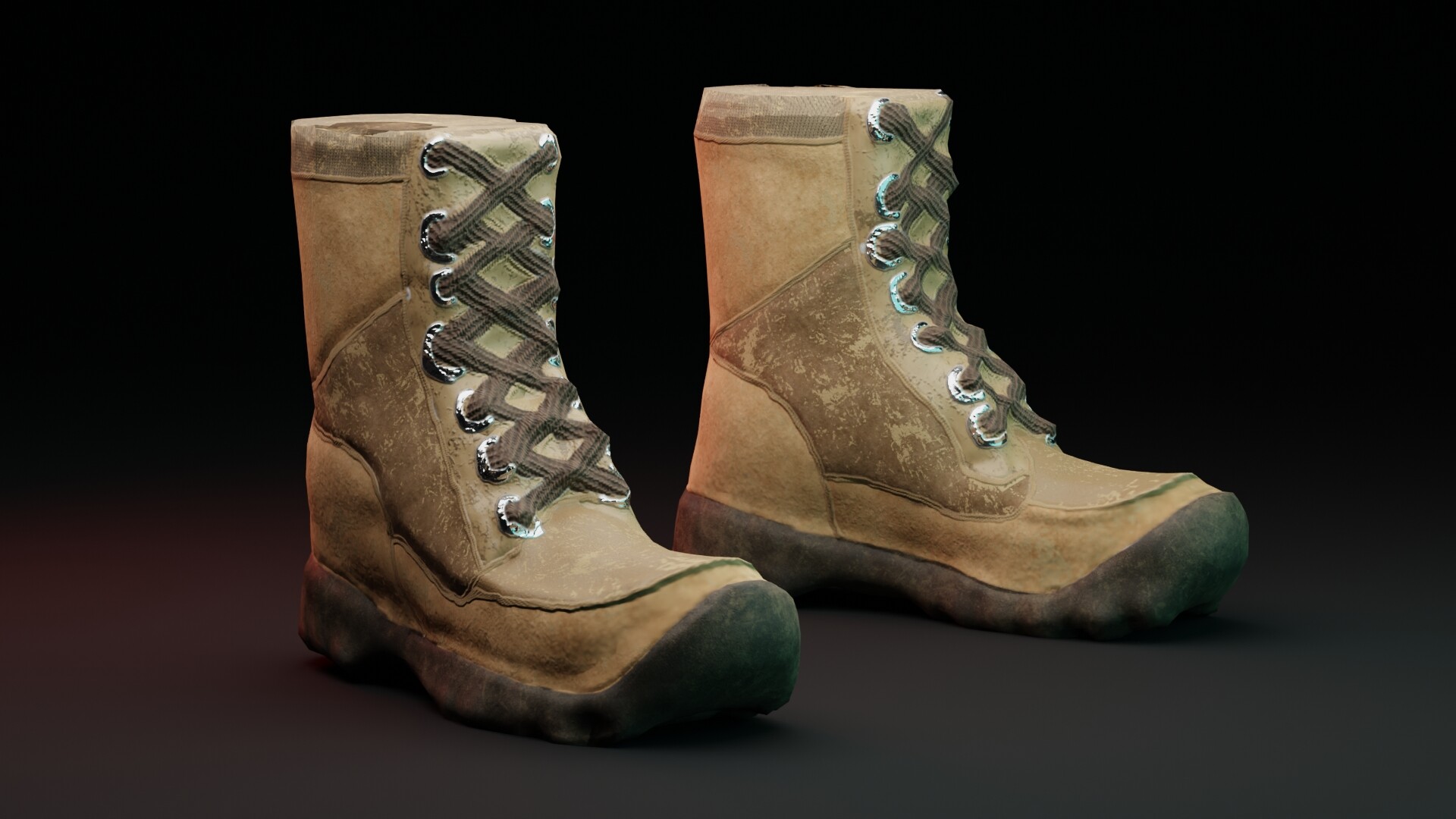 ArtStation - Leather Boot - Game Asset