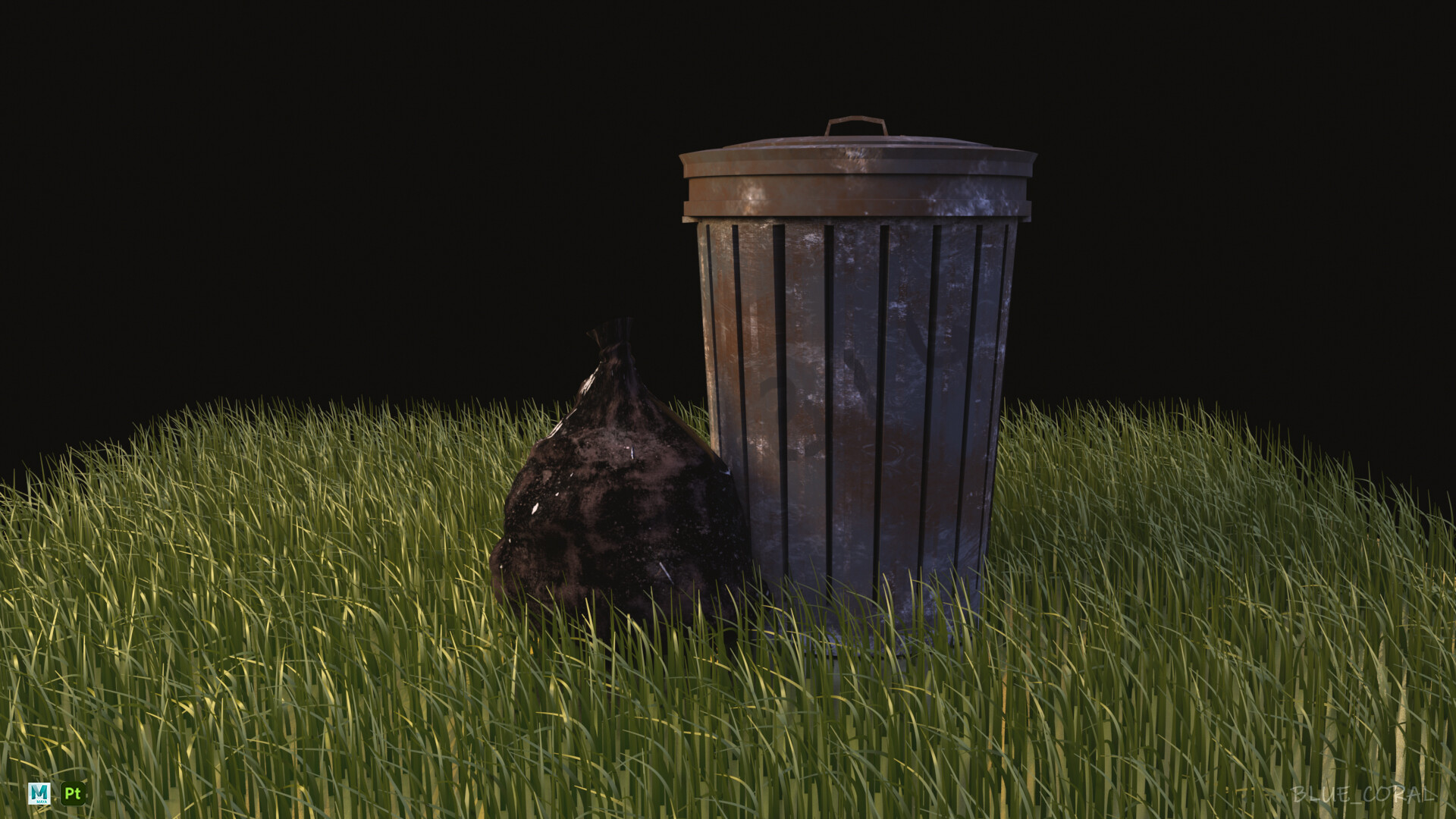 ArtStation - TRASH CAN & TRASH BAG