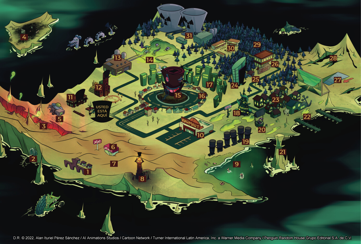 ArtStation - Hat Island touristic map