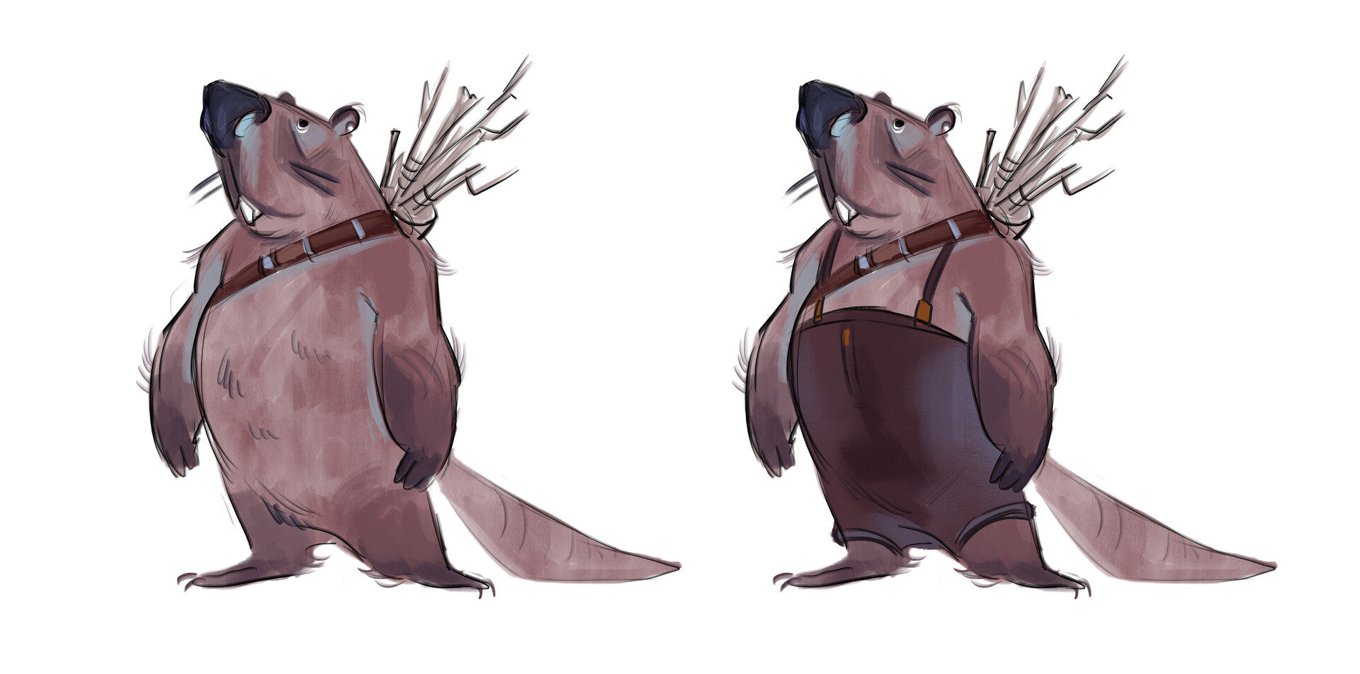 ArtStation - Beaver VS Lumberjack // Concept Art + sculptures (2020)