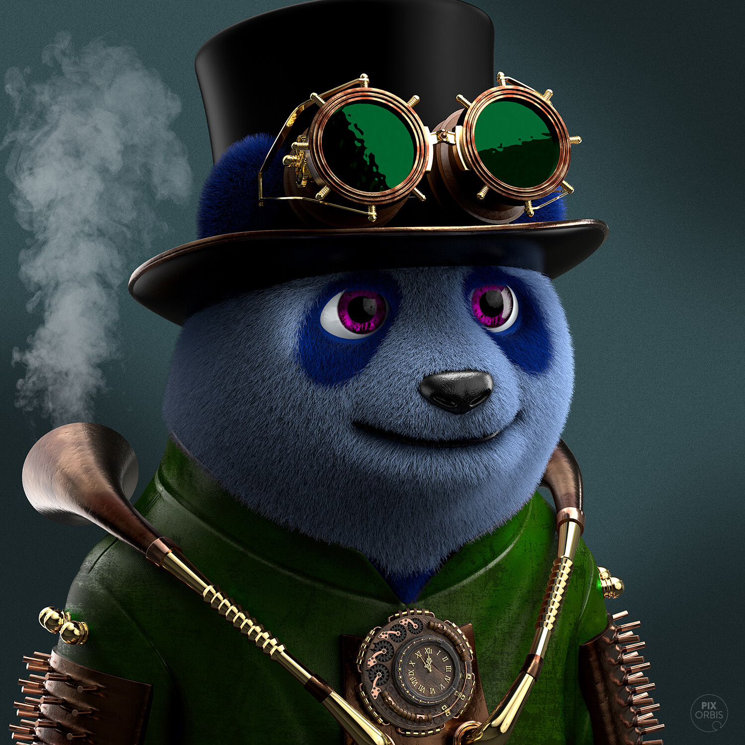 PixOrbis - Steampunk Panda - NFT