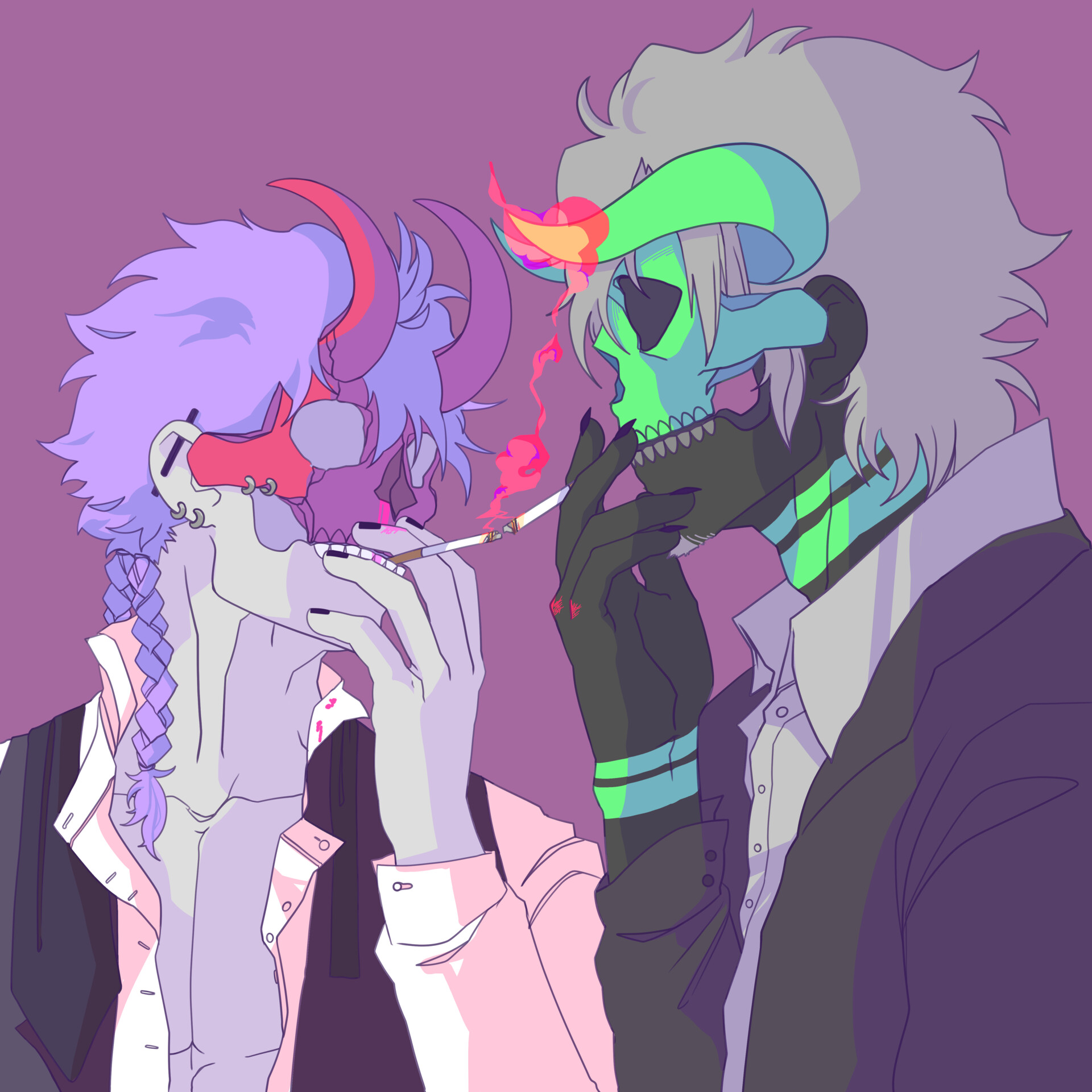 ArtStation - Smoking Friends