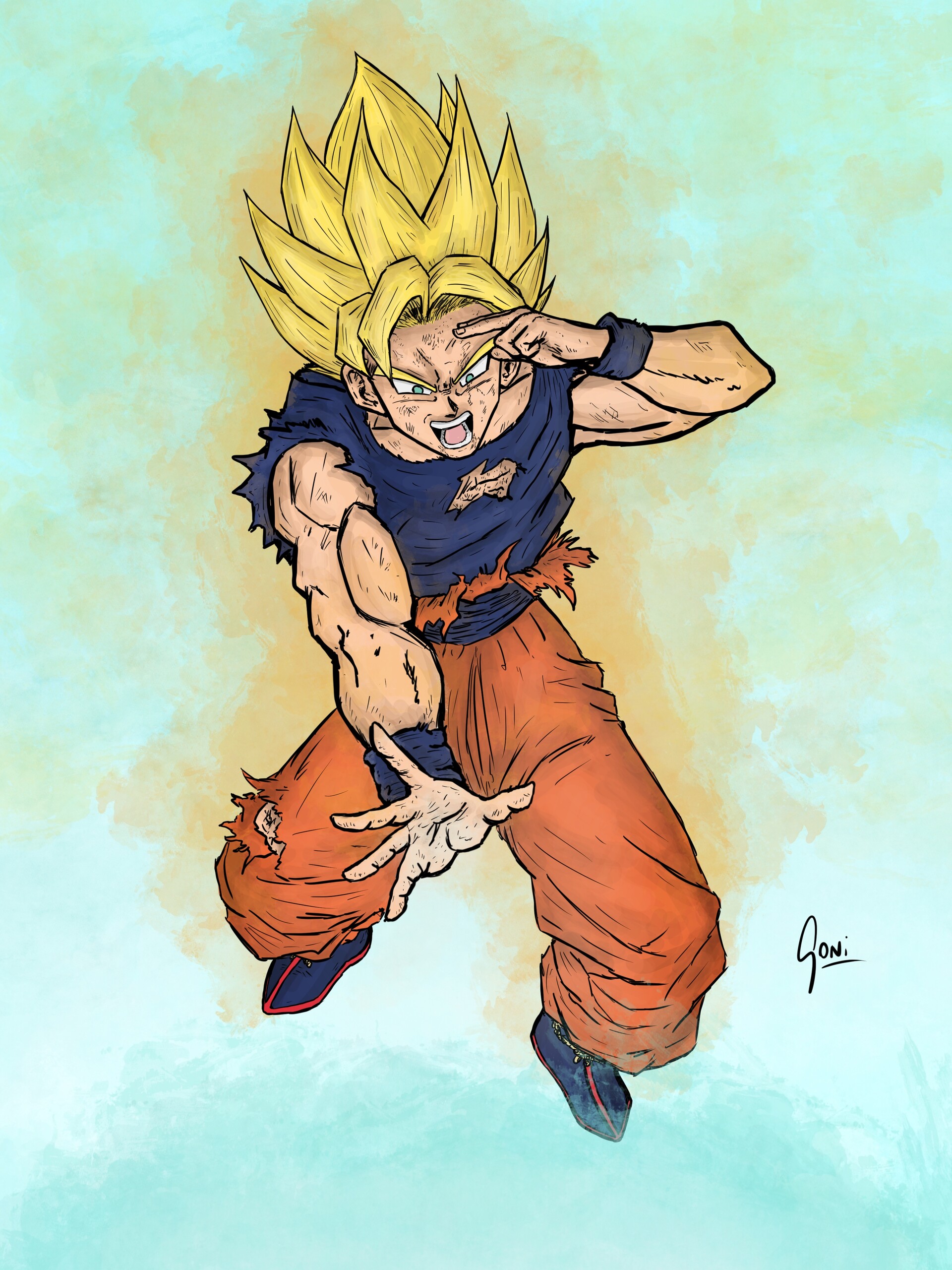 Goku Vs Buu Drawings