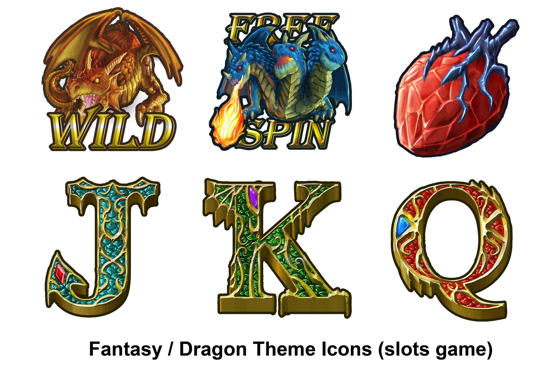 ArtStation - Gumi Asia slots game icon renders