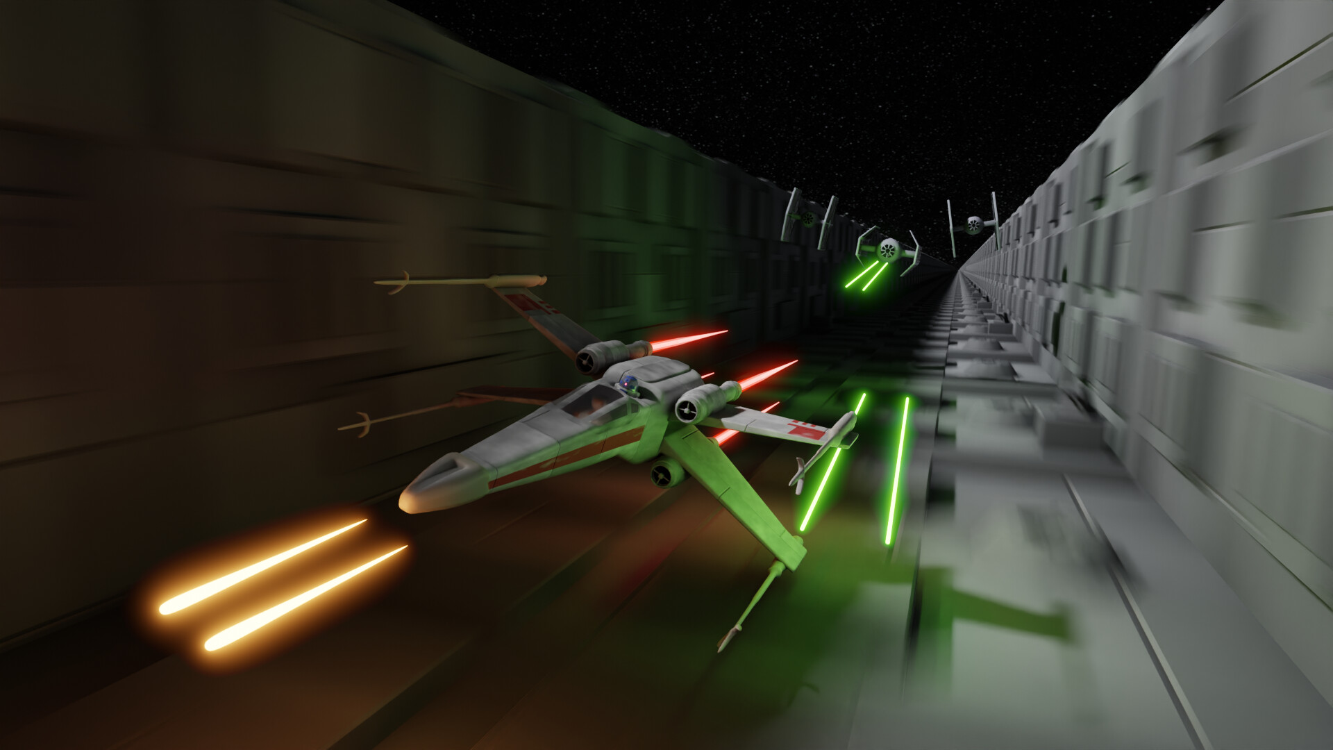 ArtStation - Death Star Trench - Modelling Practice