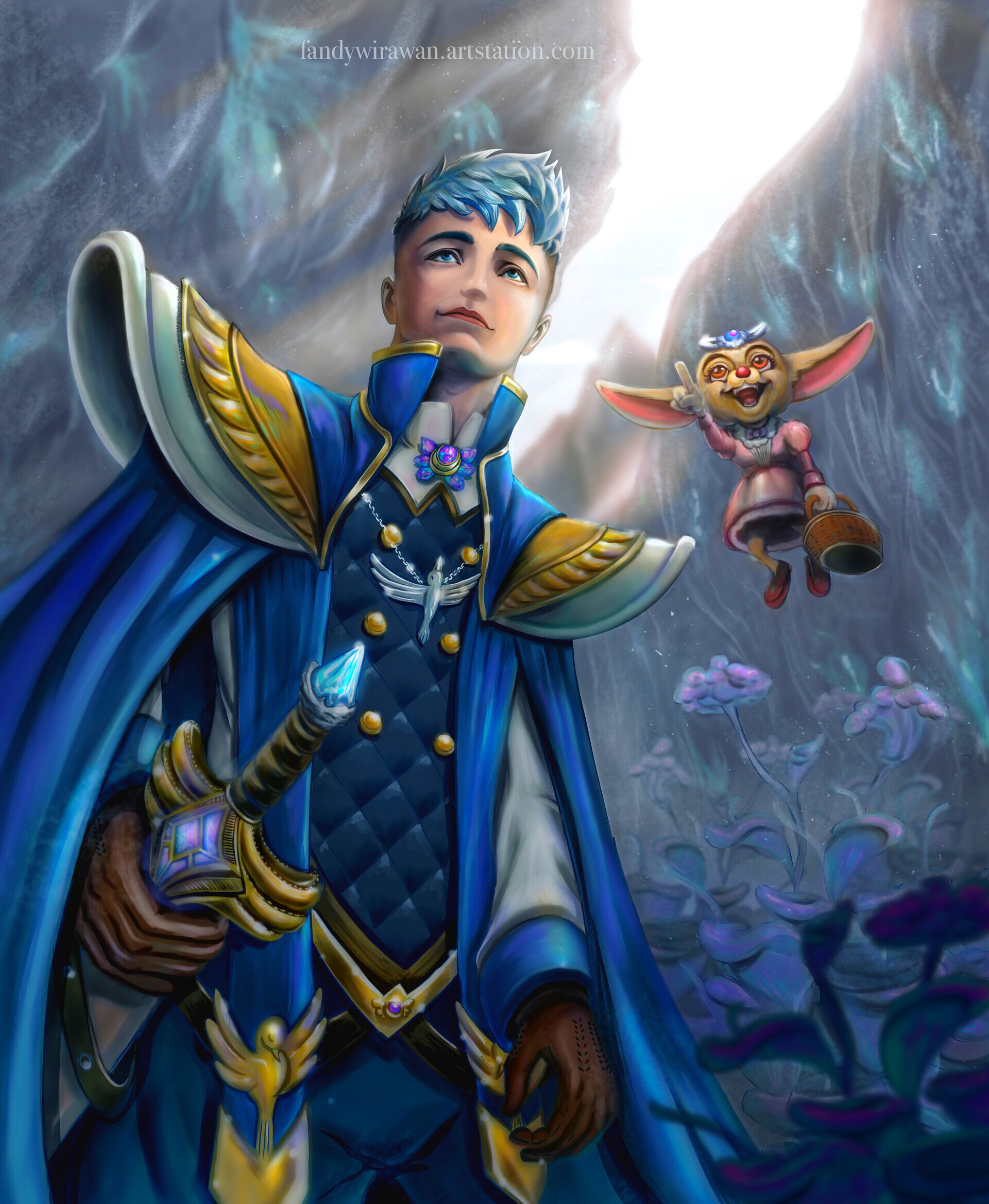 ArtStation - Bluish Prince and Pinky Lynx