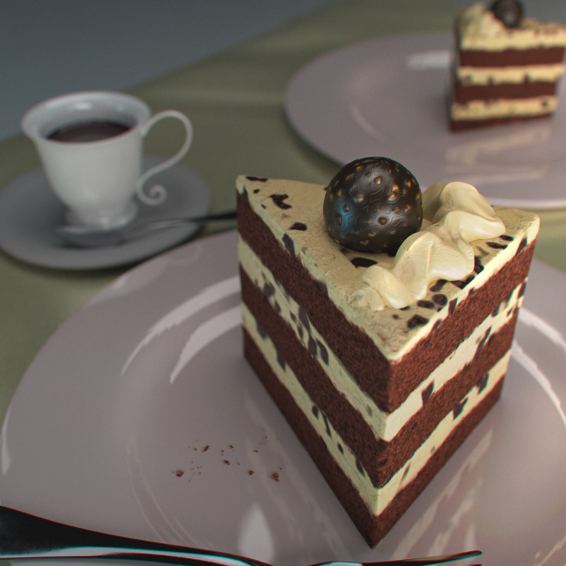 ArtStation - Choco Mocha Pastry 3D