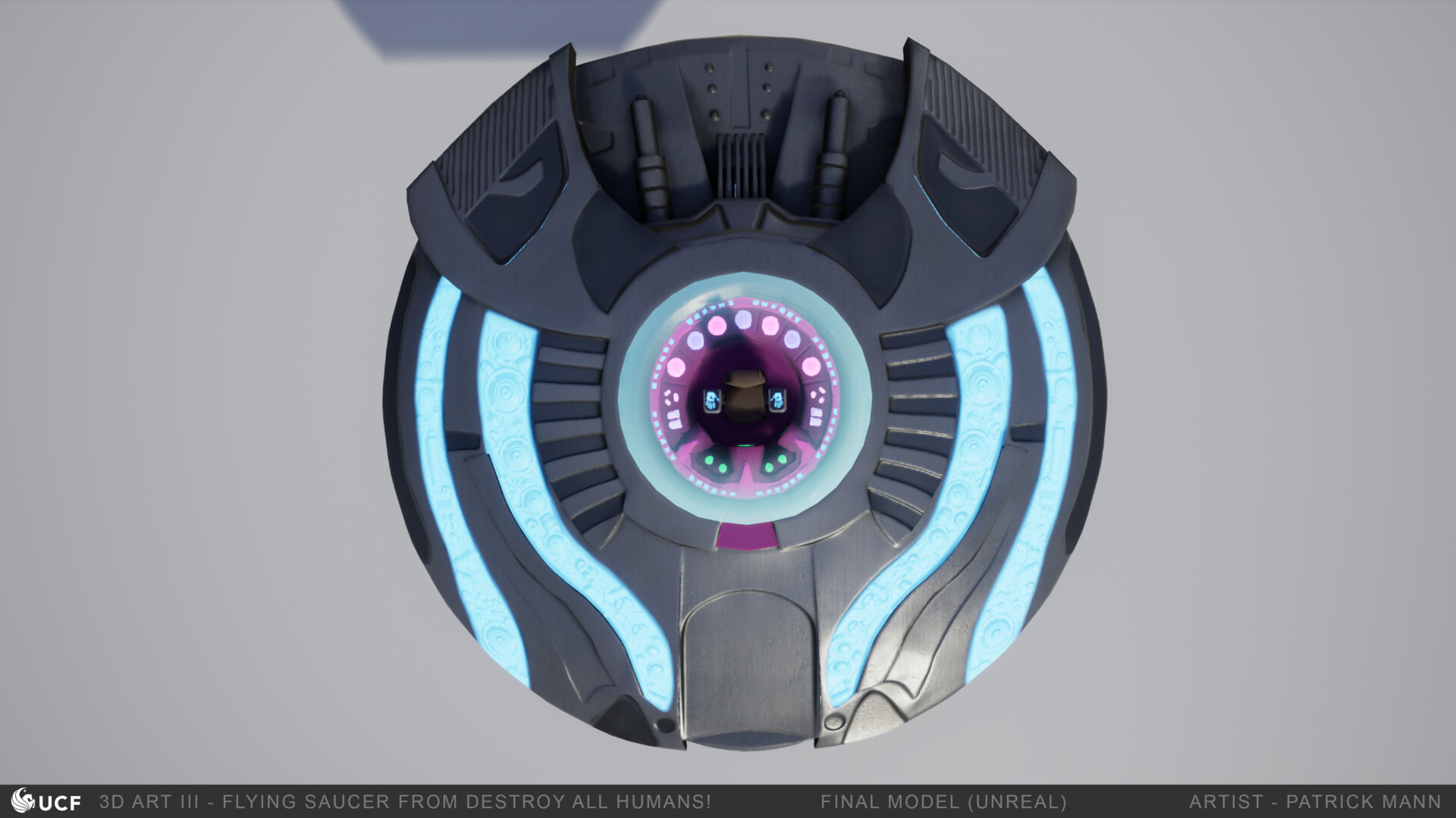 ArtStation - Flying Saucer from "Destroy All Humans!" (2022)