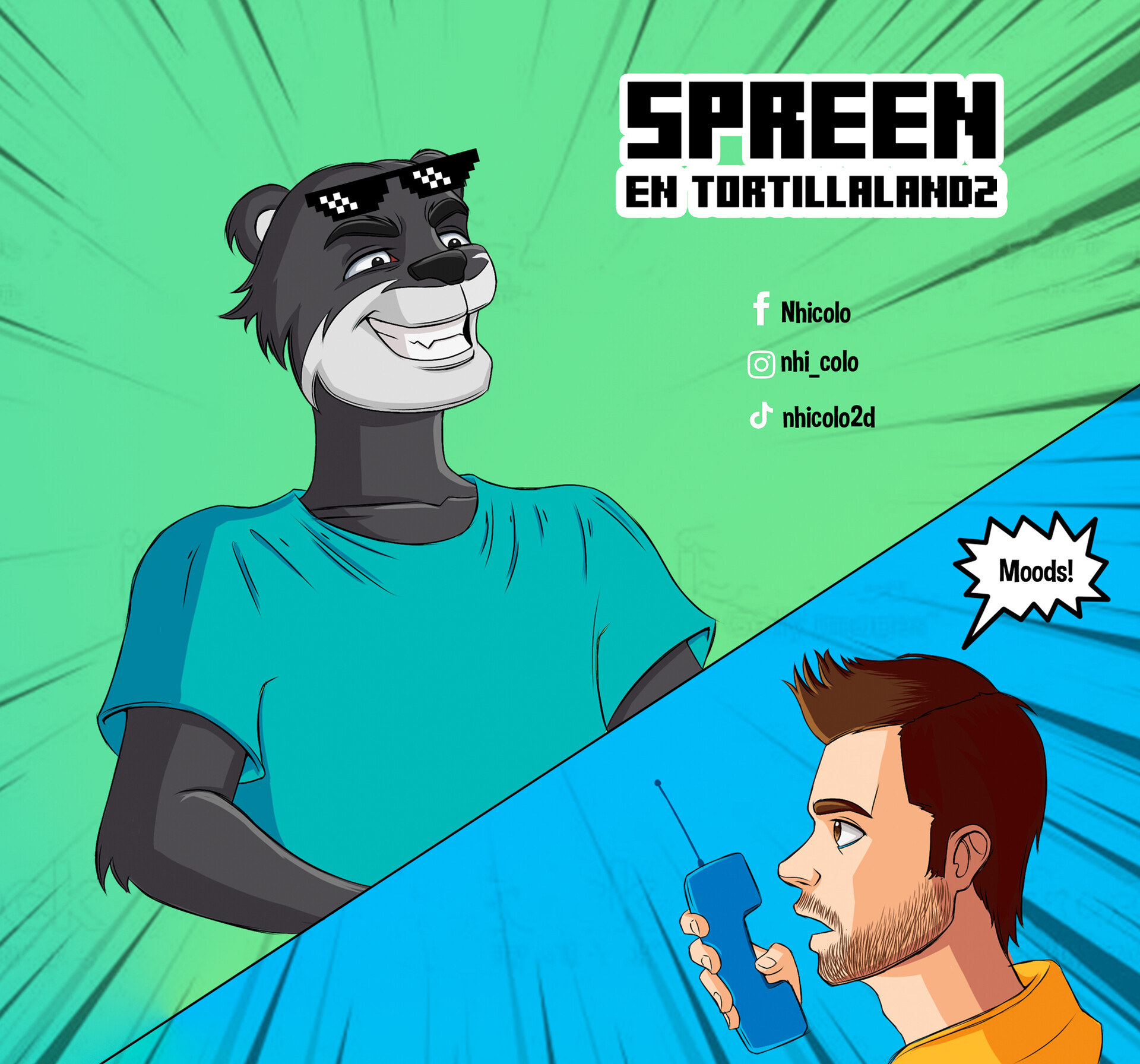 ArtStation - Dibujo de spreen, un pro player del minecraft, desatara el ...