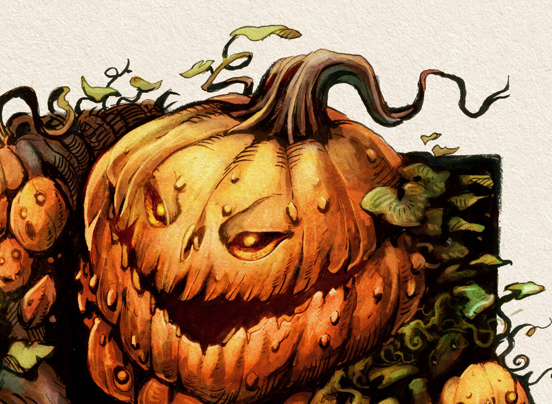 Evil Pumpkin Patch Art