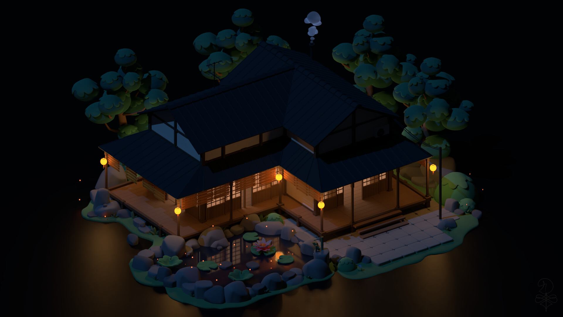 ArtStation - House at Night