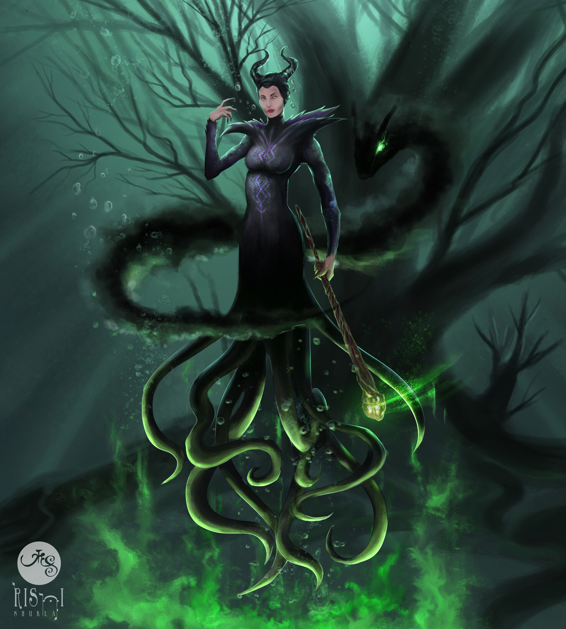 ArtStation - Maleficent mermaid