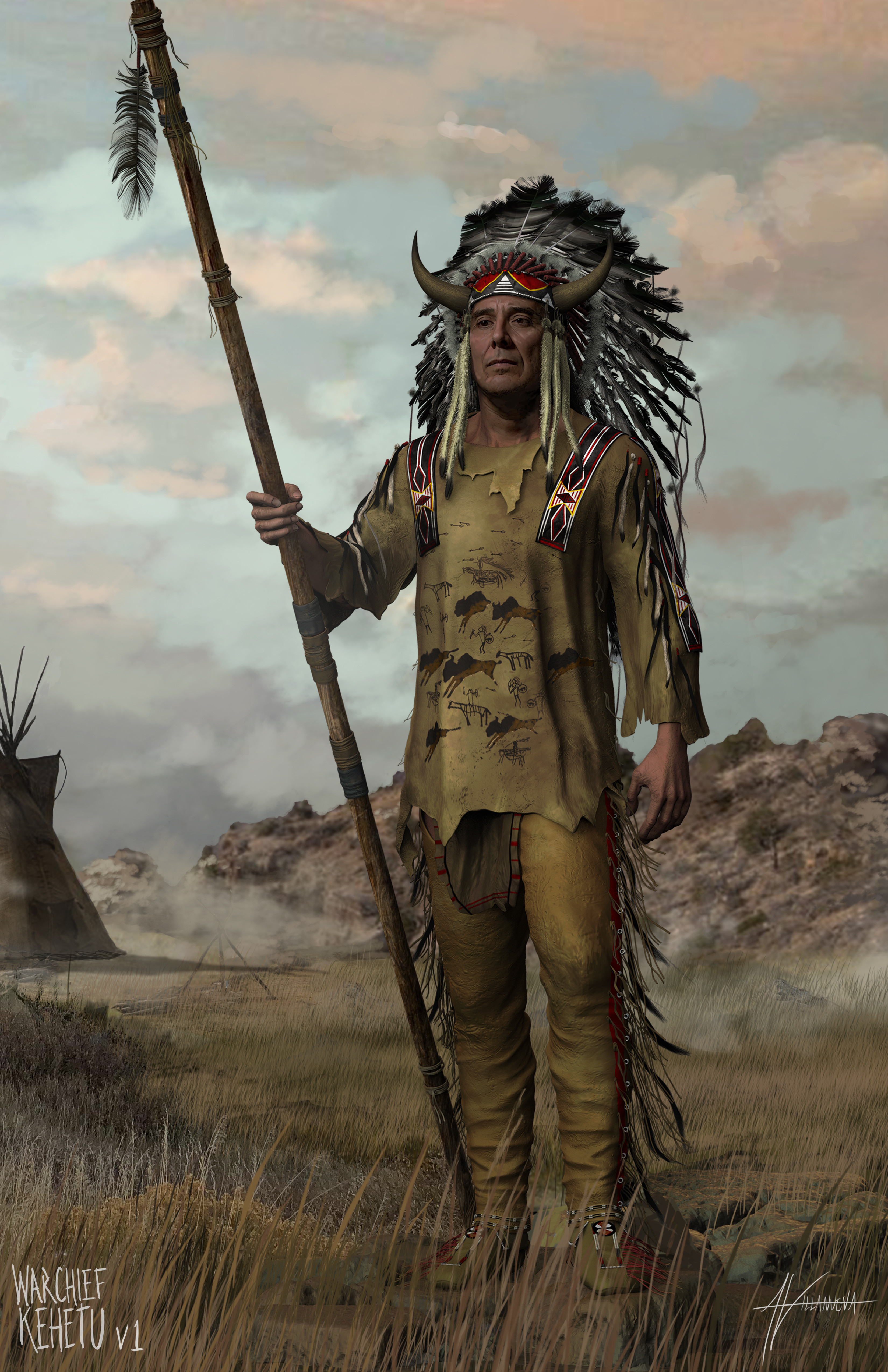 comanche war spear