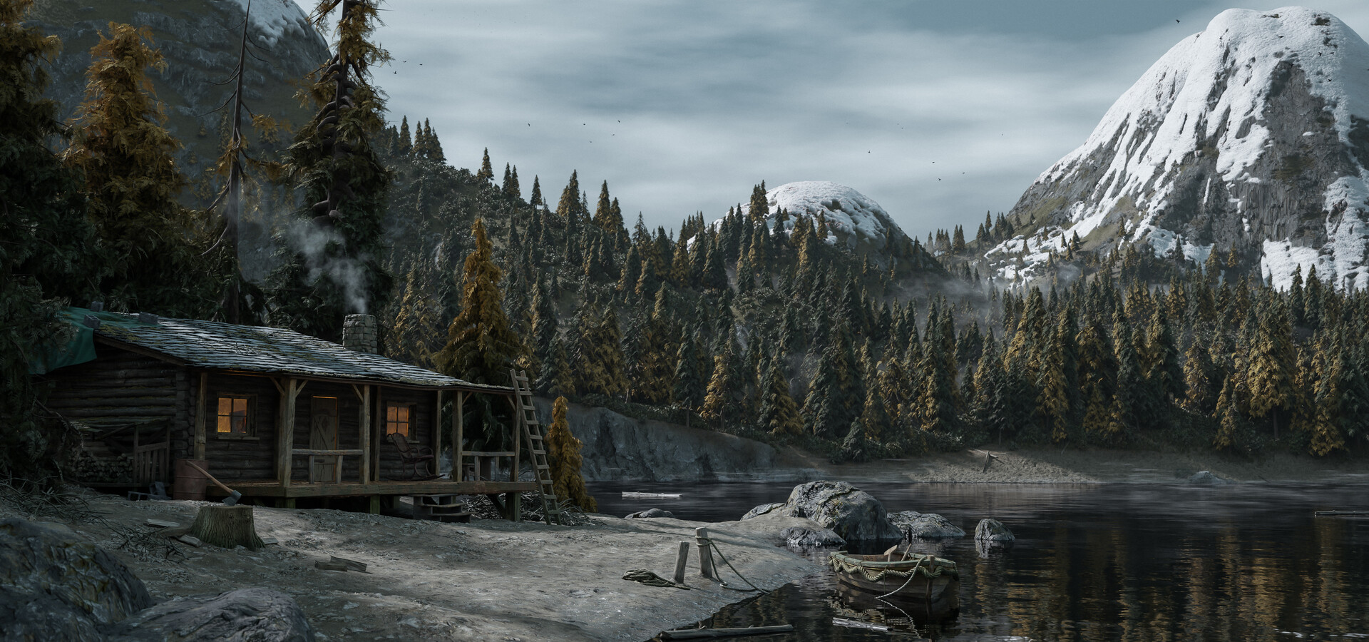 ArtStation - Cold lake