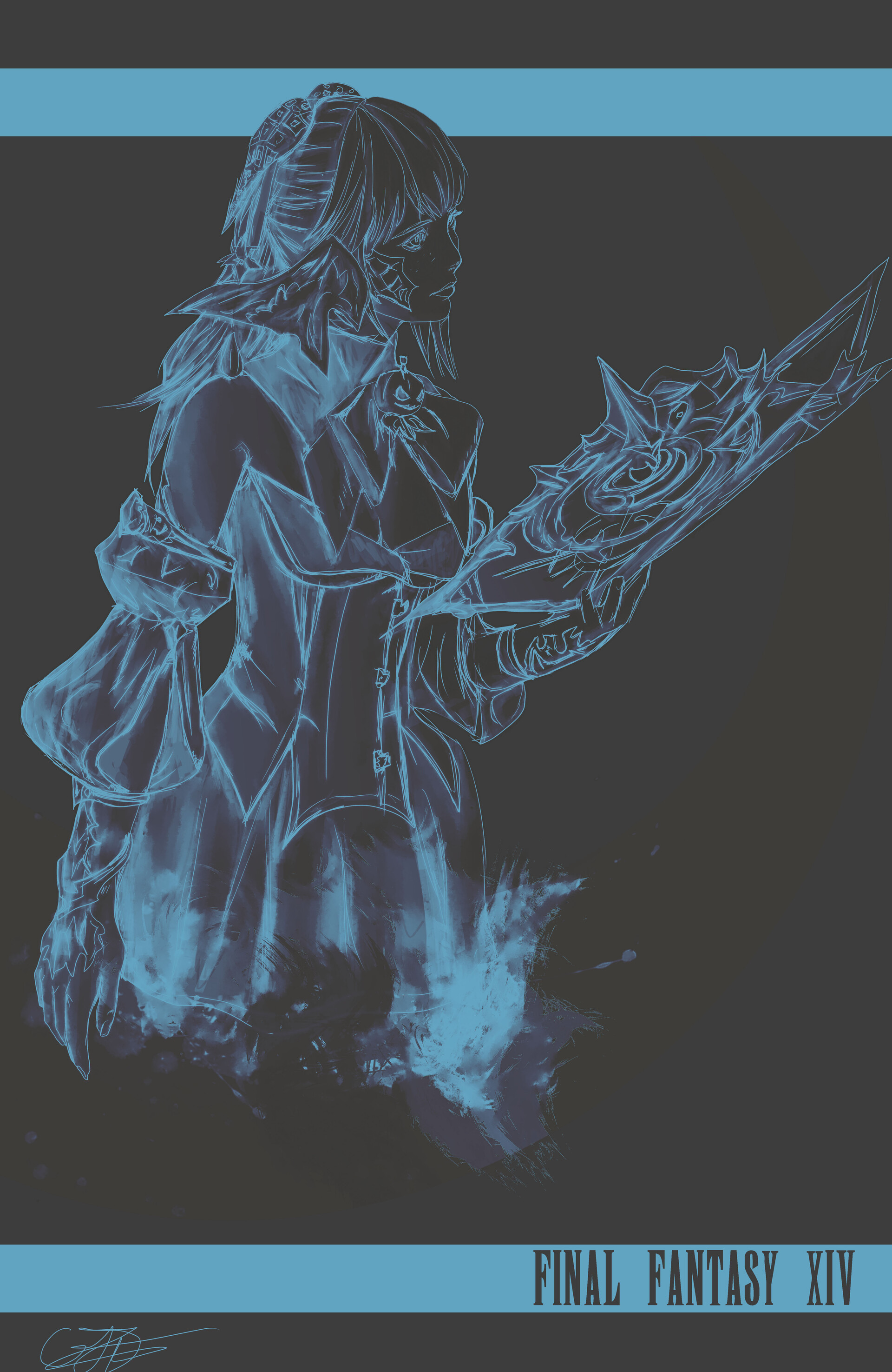 Gordon-Joshua Dance - Final Fantasy 14 fan art character 2