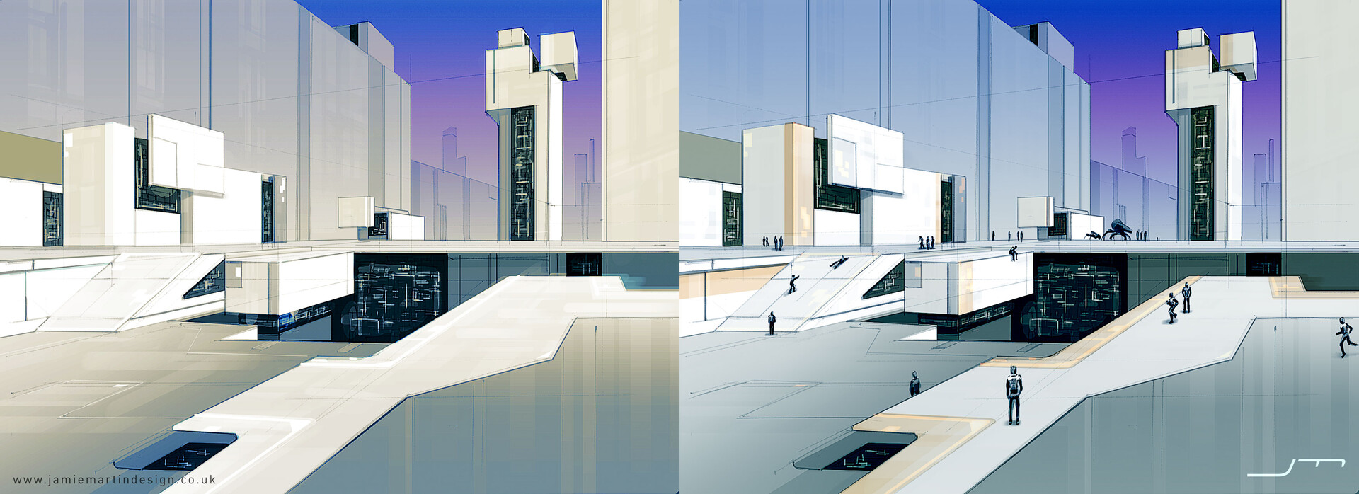 Jamie Martin - The Corrupted City, environment concept art