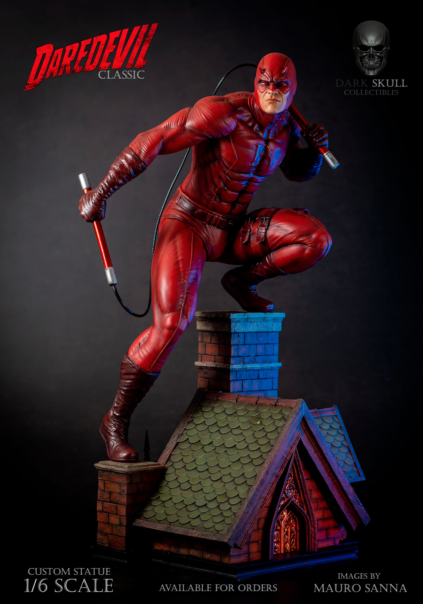 ArtStation - CLASSIC DAREDEVIL Custom Statue (DARK SKULL Collectibles)