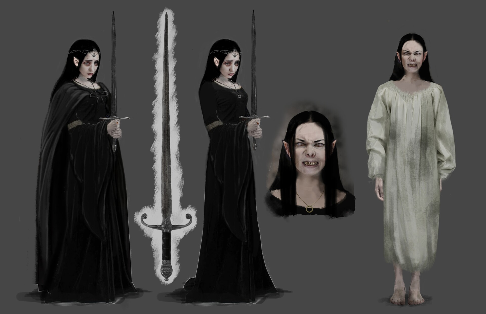 ArtStation - Dark Elf Concept Design (Photobash)