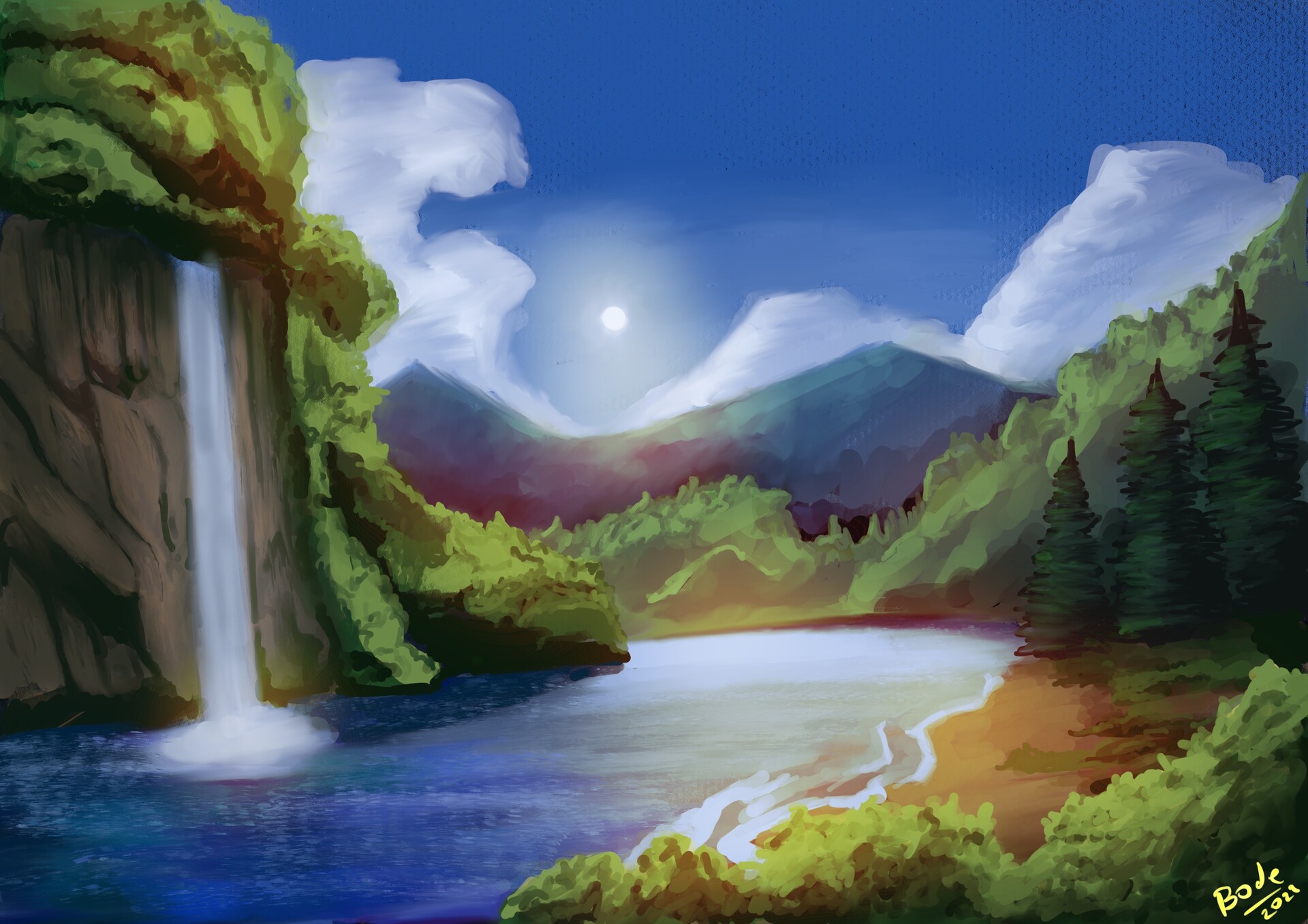 ArtStation - Landscape random forest