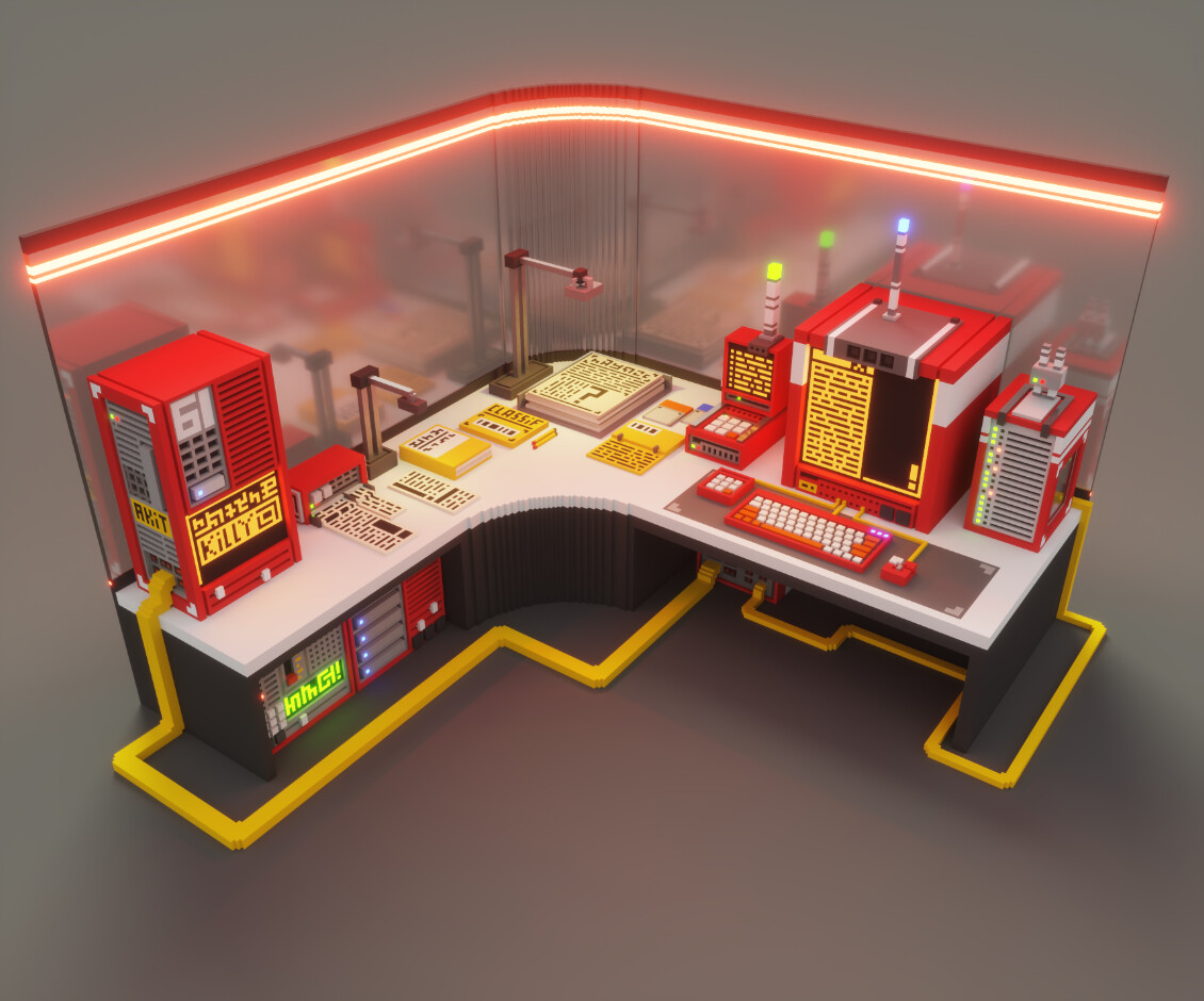 ArtStation - Killy-Corp, typical code breakers office space