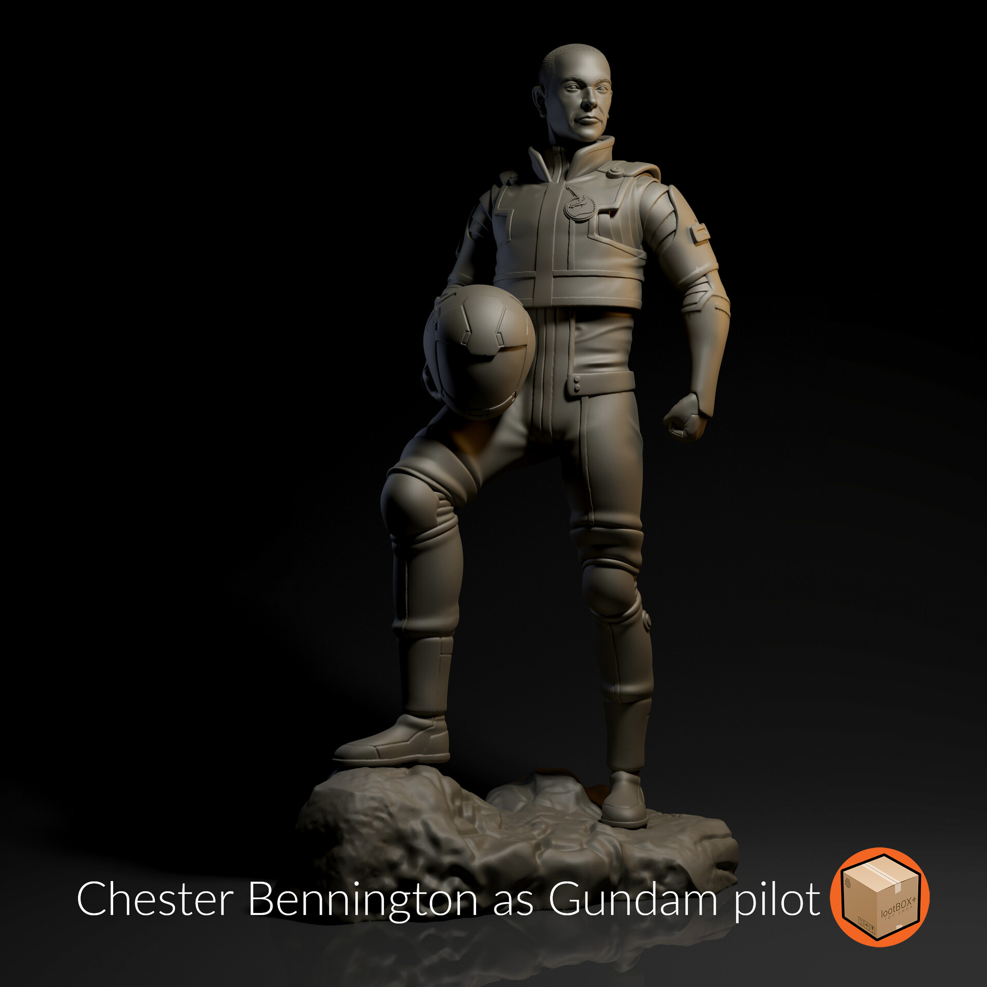 ArtStation - Chester Bennington as Gundam pilot