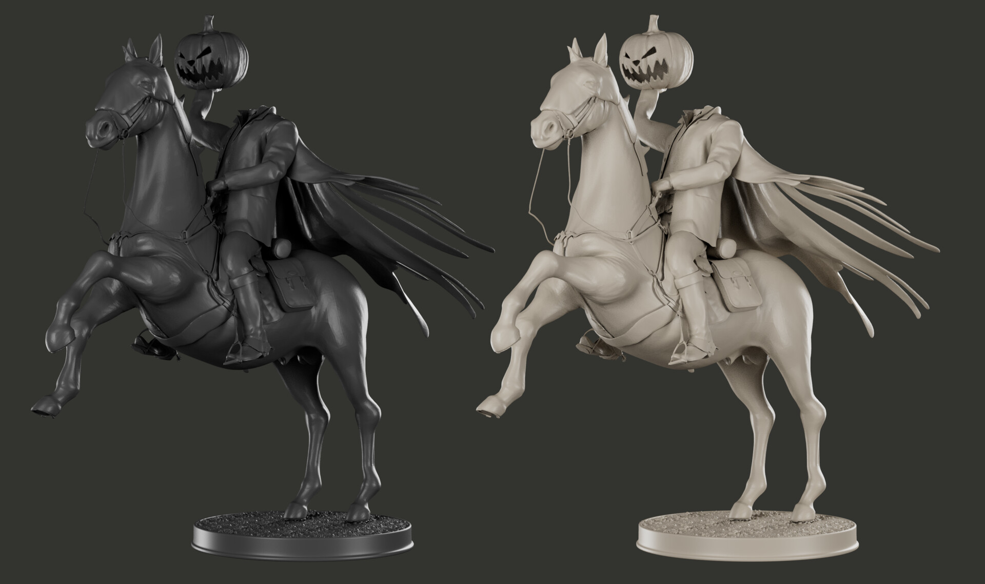ArtStation - The Headless Horseman miniature
