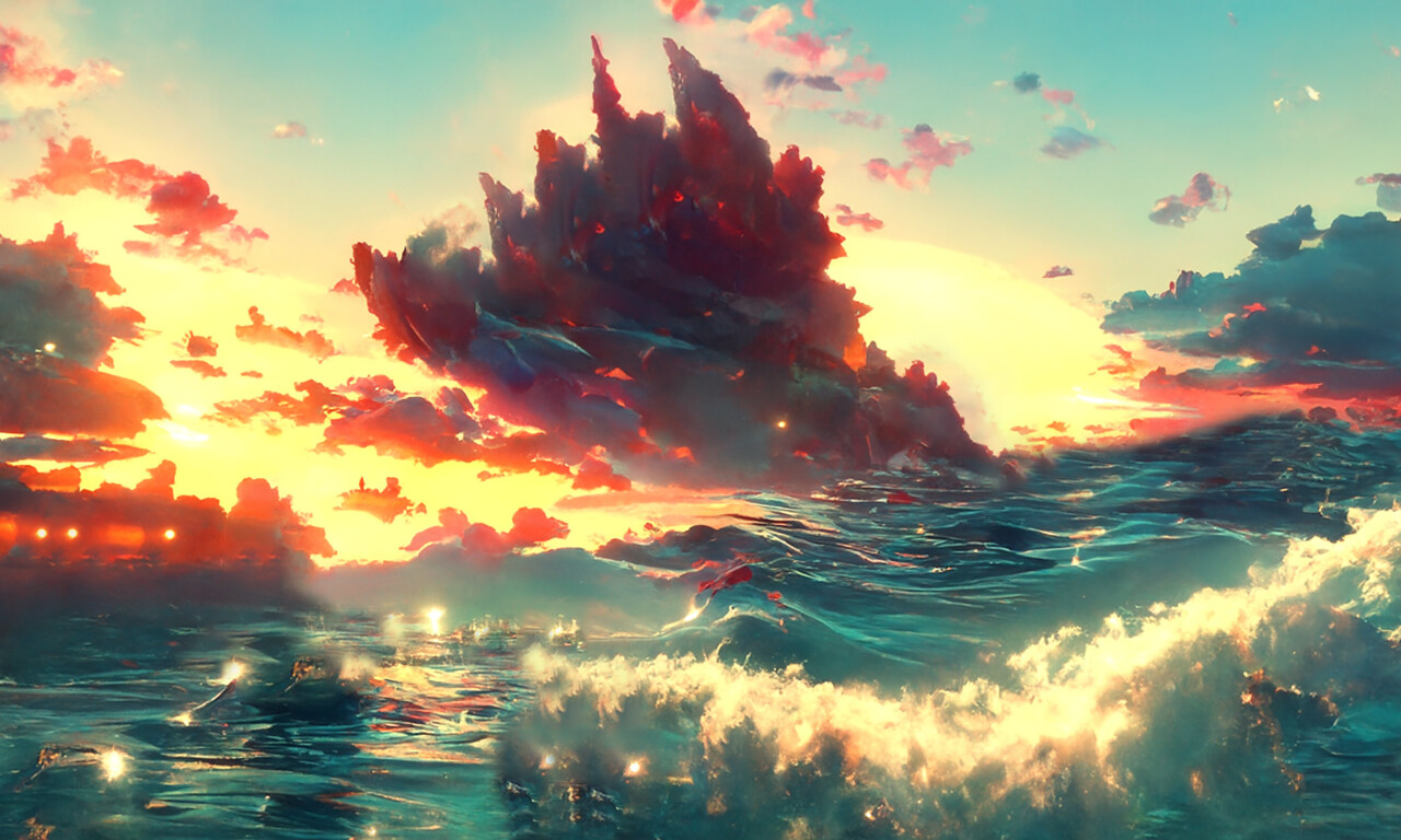 ArtStation - Ocean Sunset