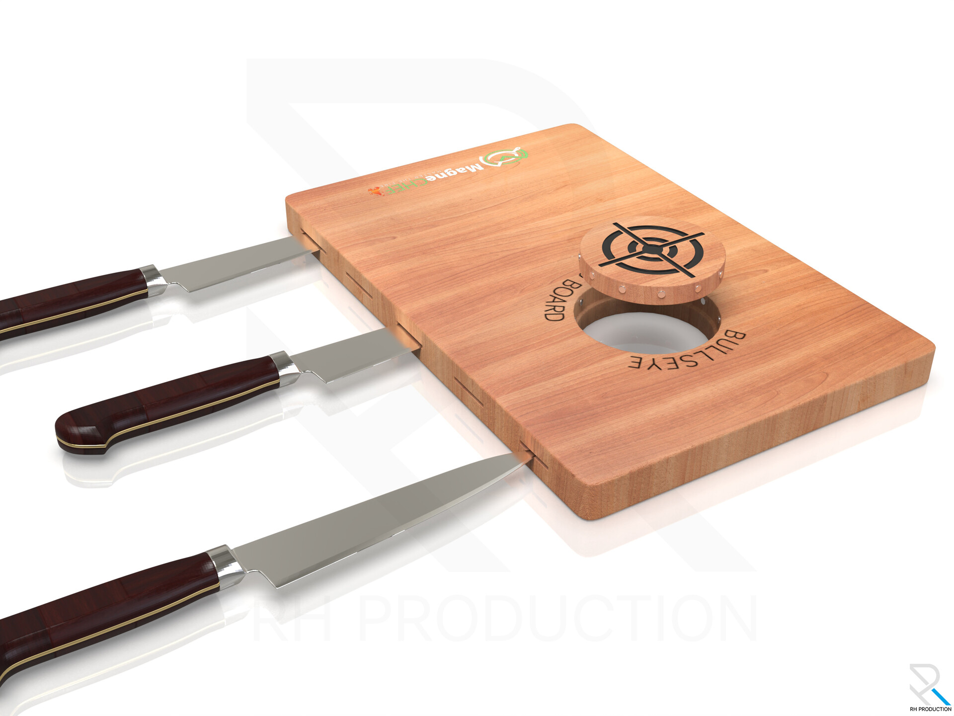 ArtStation - Knife Holder Cutting Wood Board Design