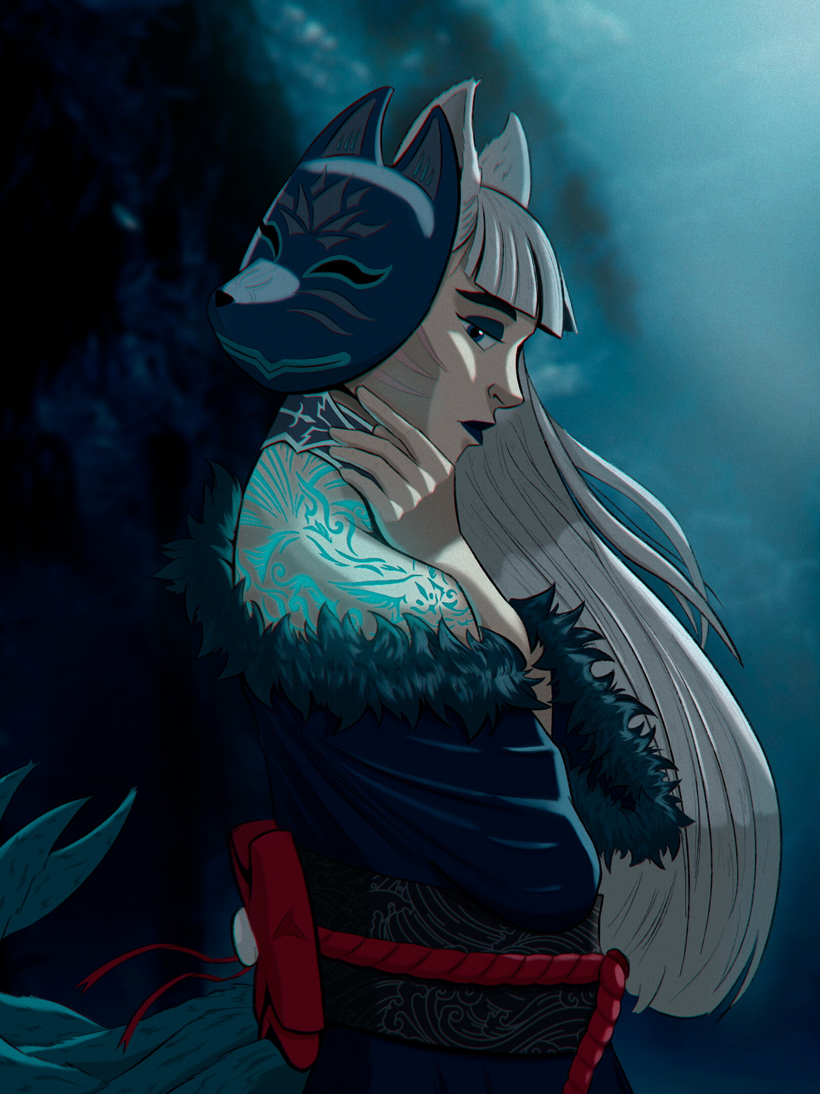 ArtStation - Snow Moon Ahri - Concept