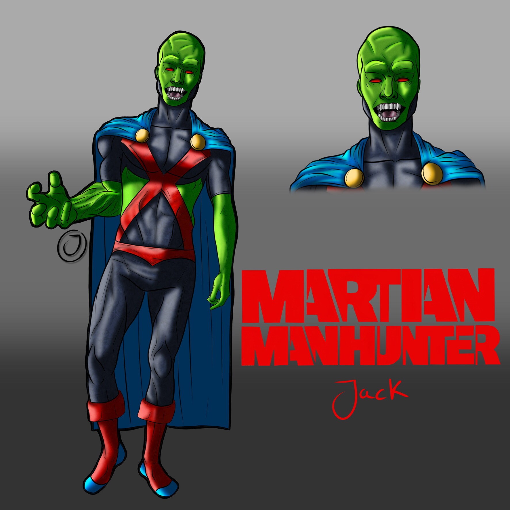 ArtStation - Self portrait as Martian Manhunter