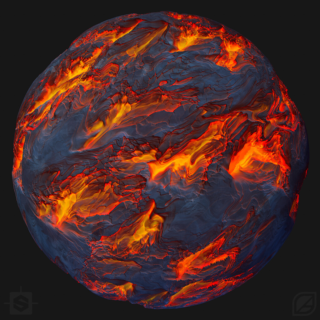 ArtStation - Stylized Lava - Substance Designer