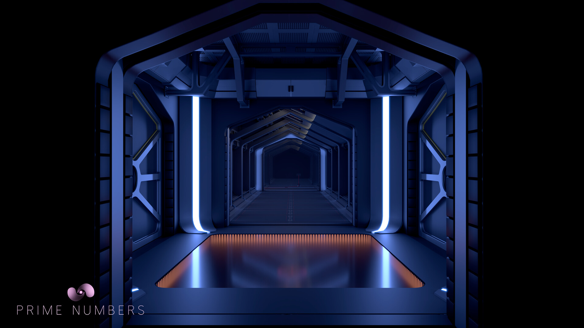 ArtStation - Spaceship corridor (Prime Numbers)