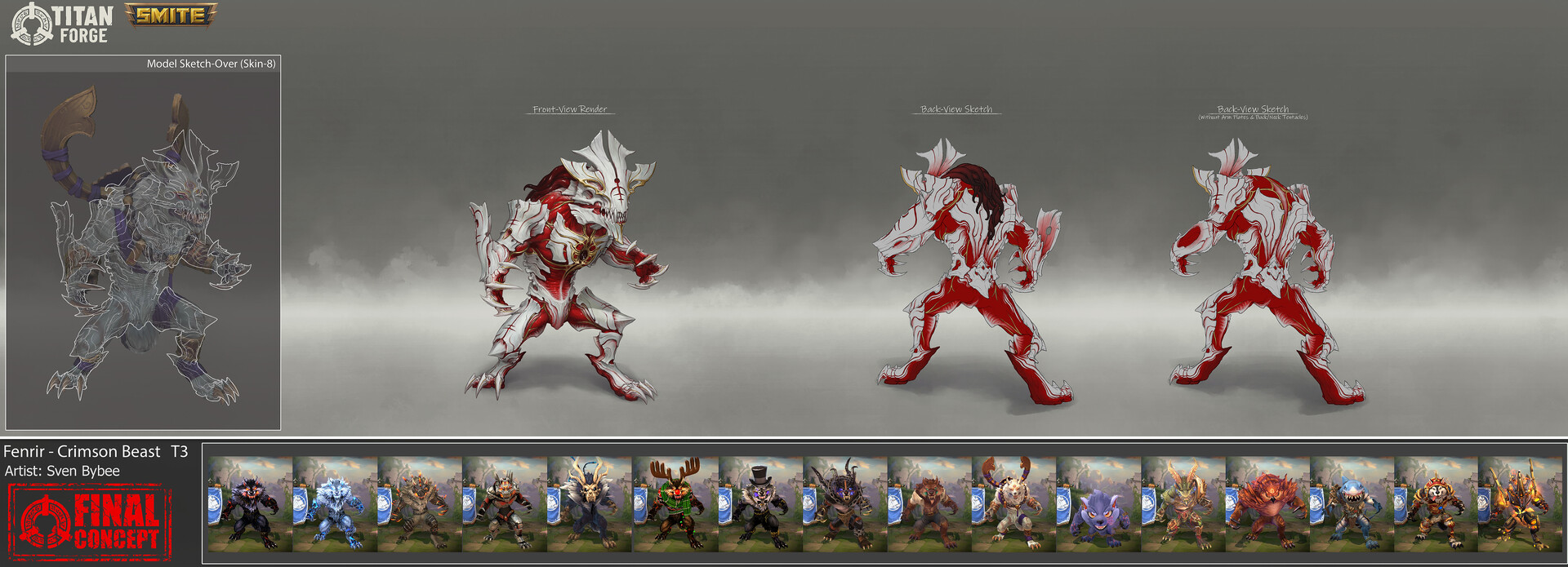 ArtStation - SMITE - Fenrir "Crimson Beast" Concept Art Design (Skin)