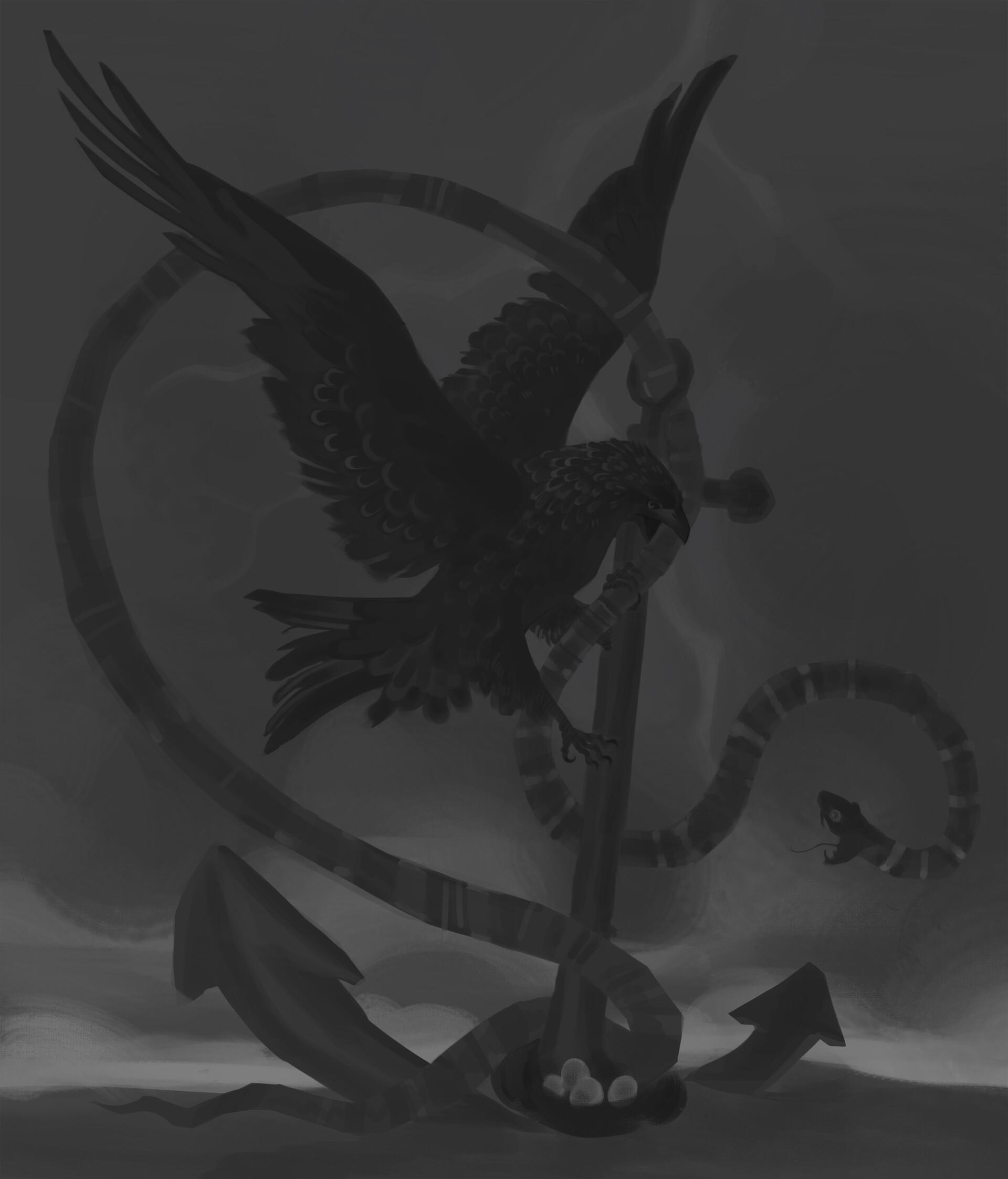 ArtStation - a battle on an anchor