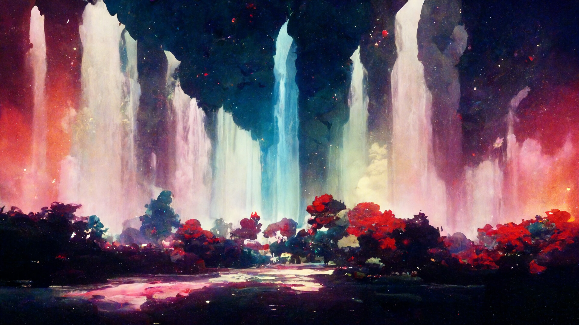 John Walther - Pocket Dimension Sakura Garden - Concept Art generated ...
