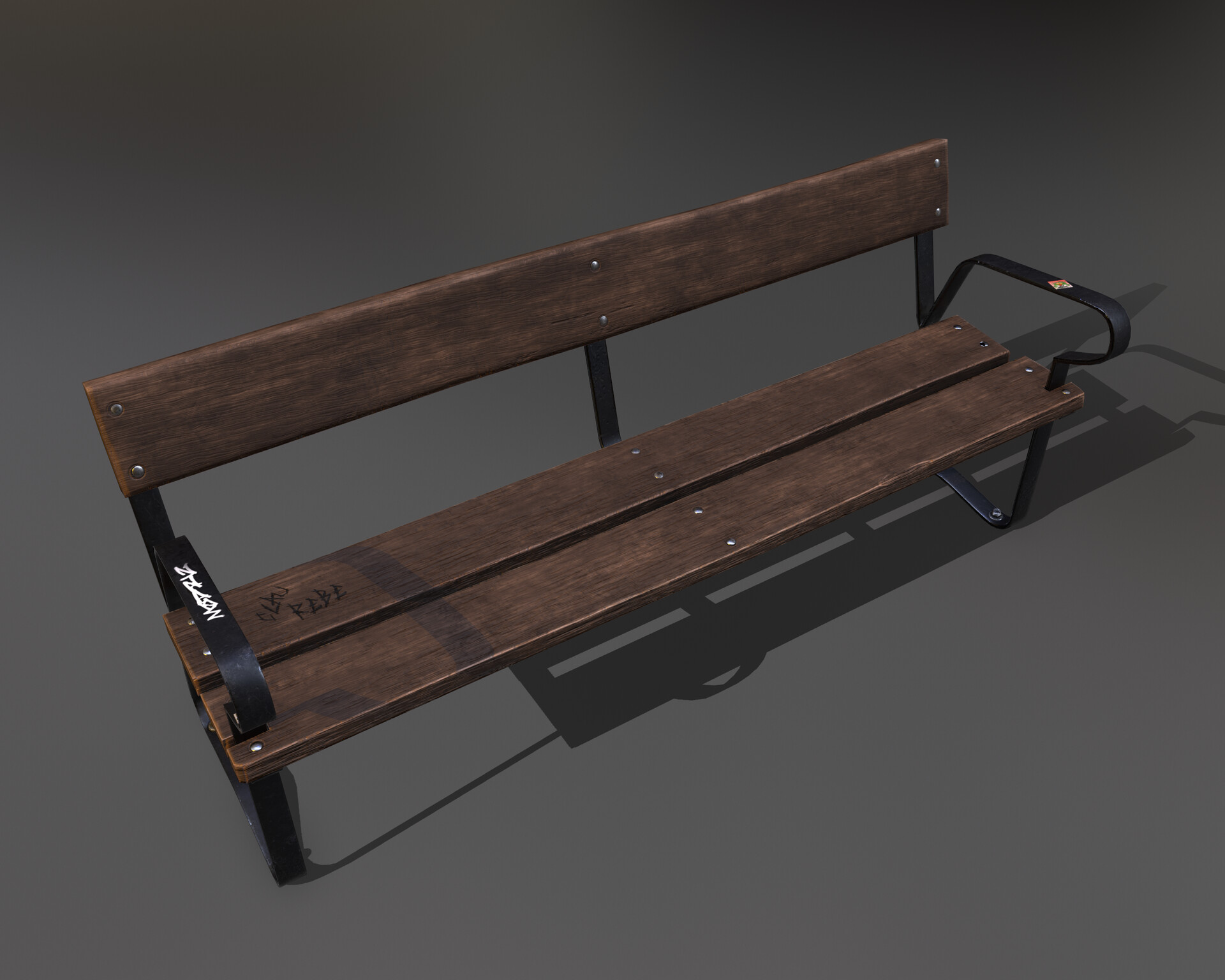 ArtStation - Urban Wooden Bench