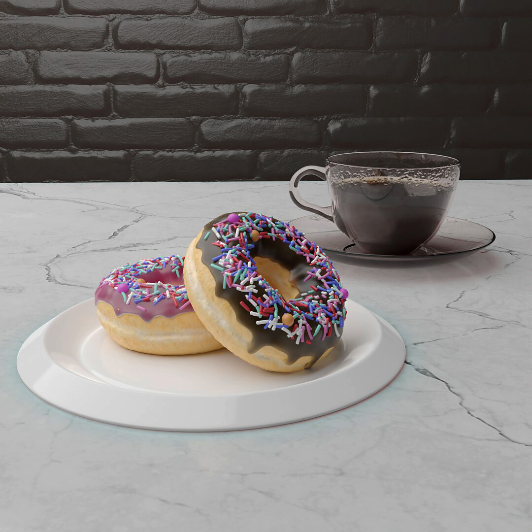 ArtStation - 3D donut in Blender