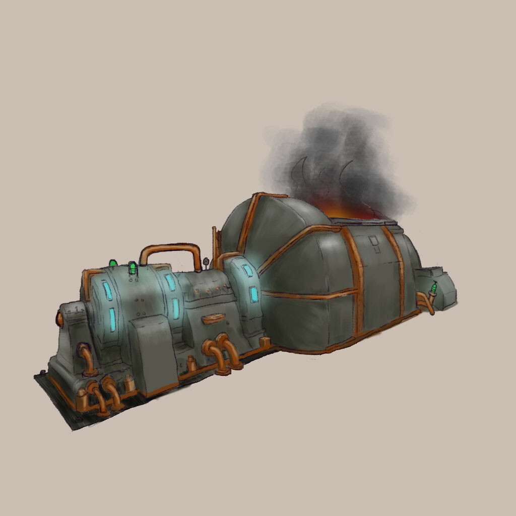 Takuto - Concept art for assets in Timecrunch : Age of Aethyr