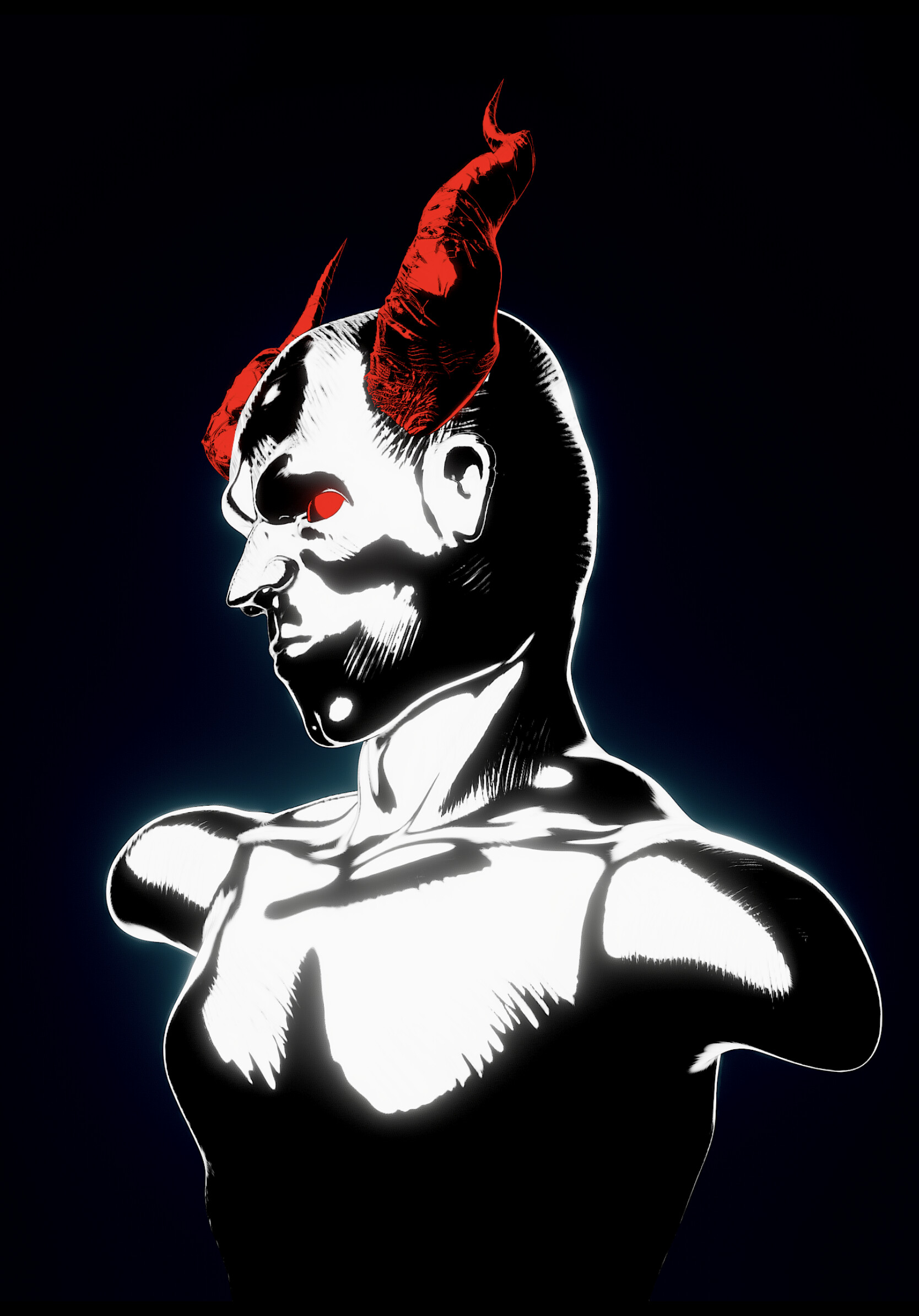 ArtStation - Horned Man Bust