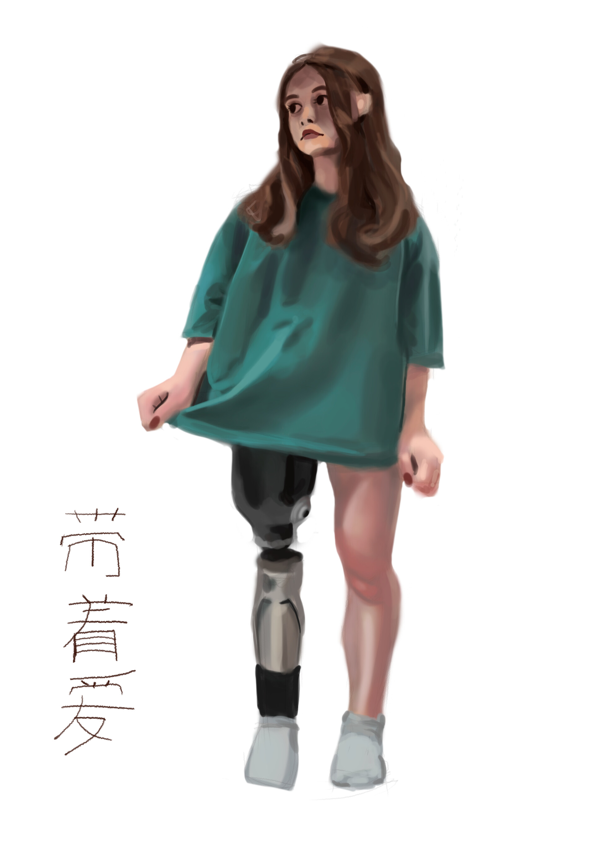 ArtStation - A girl with a prosthesis