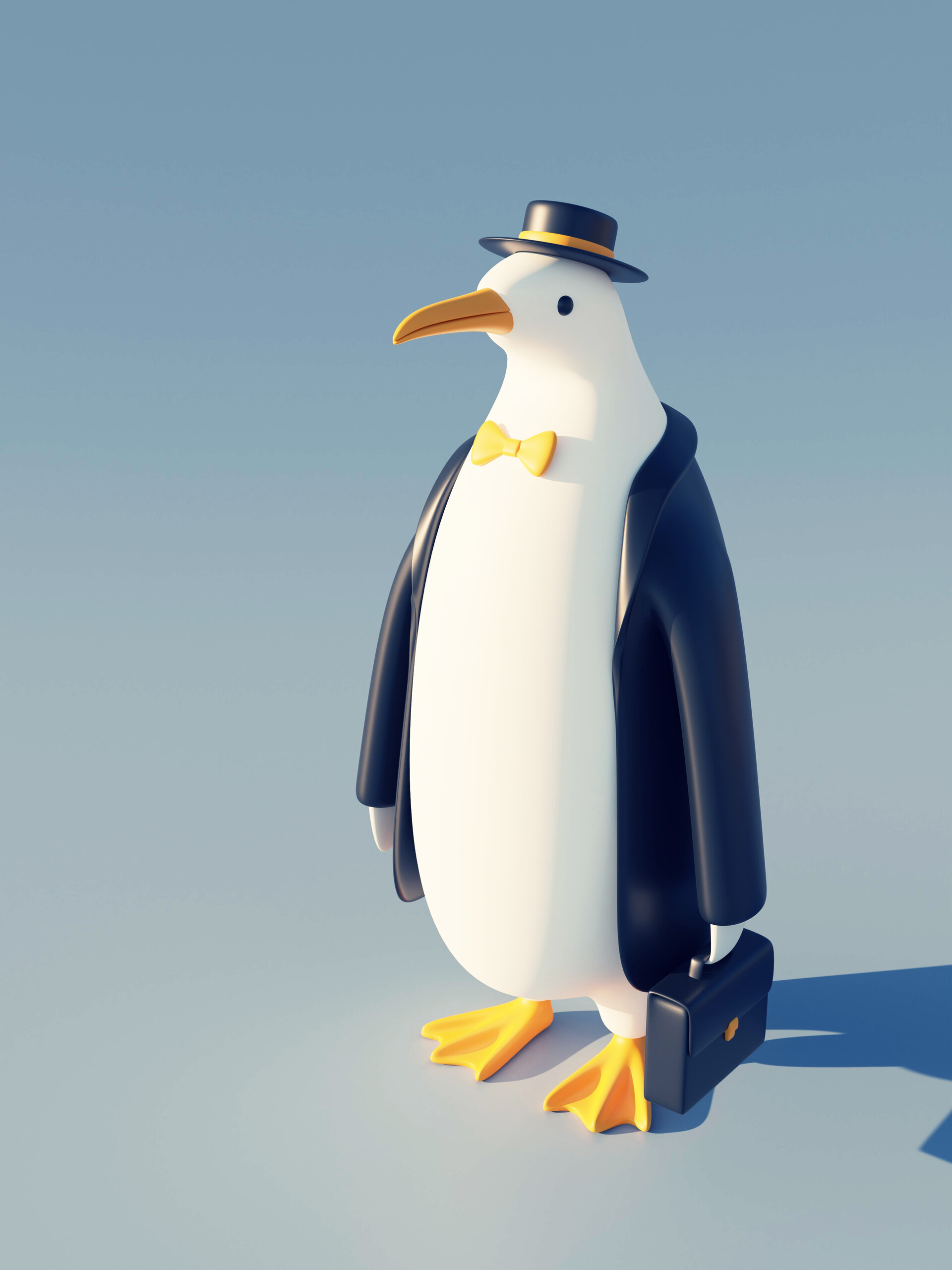 ArtStation - penguin as an office worker