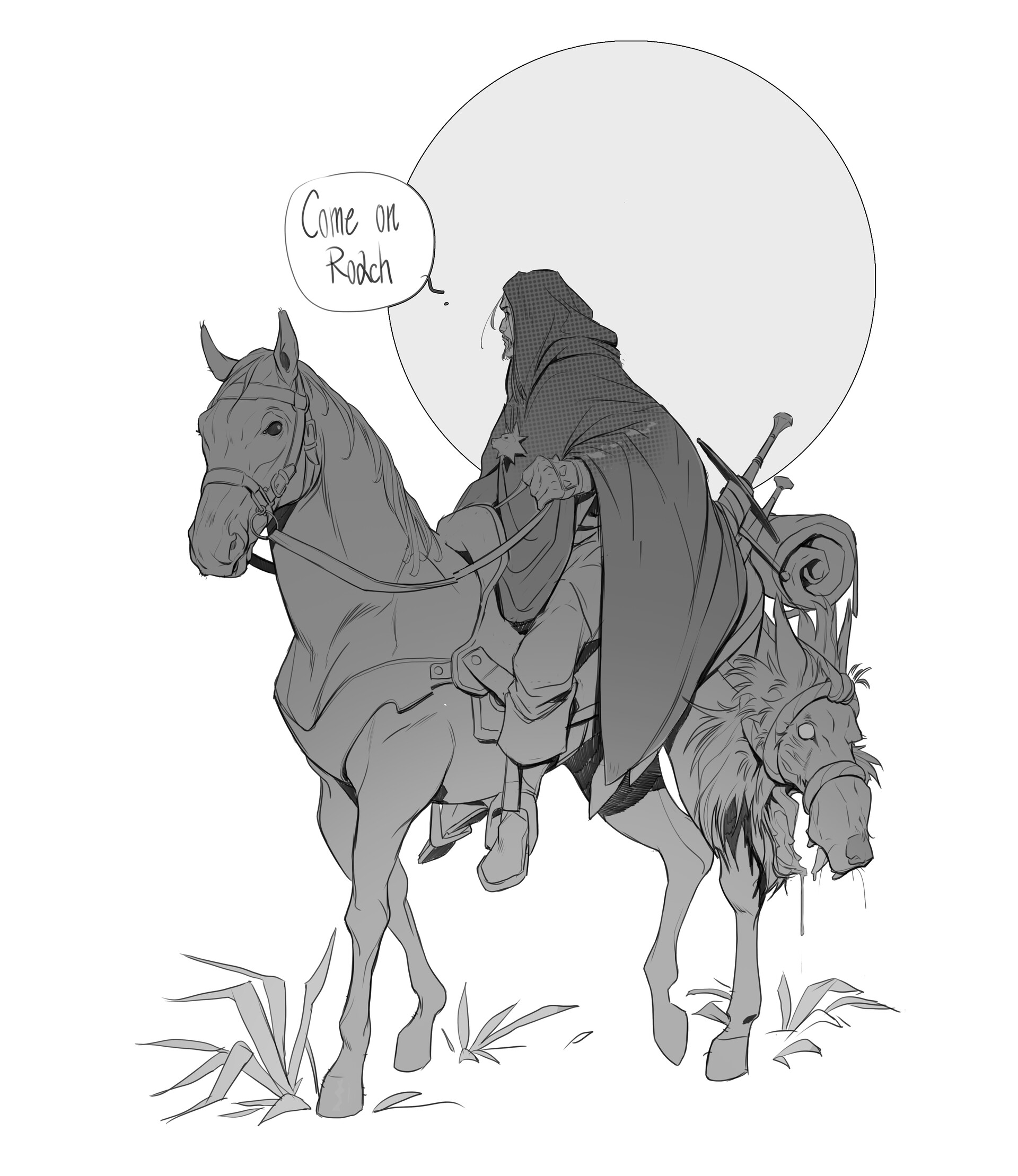 ArtStation - The Witcher old sketch