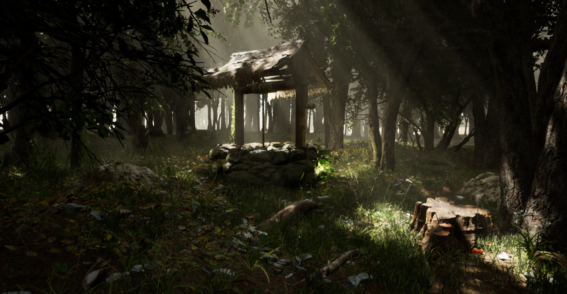 ArtStation - A well in the forest