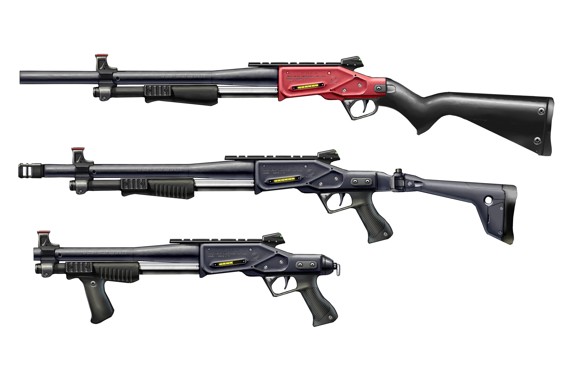 ArtStation - SATR-12 shotgun