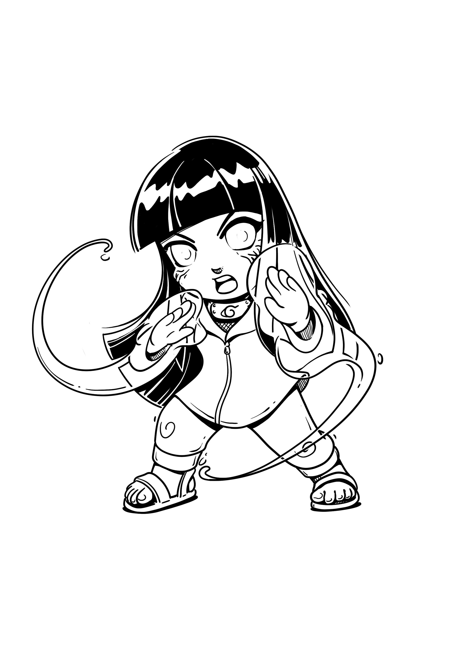 chibi hinata drawing