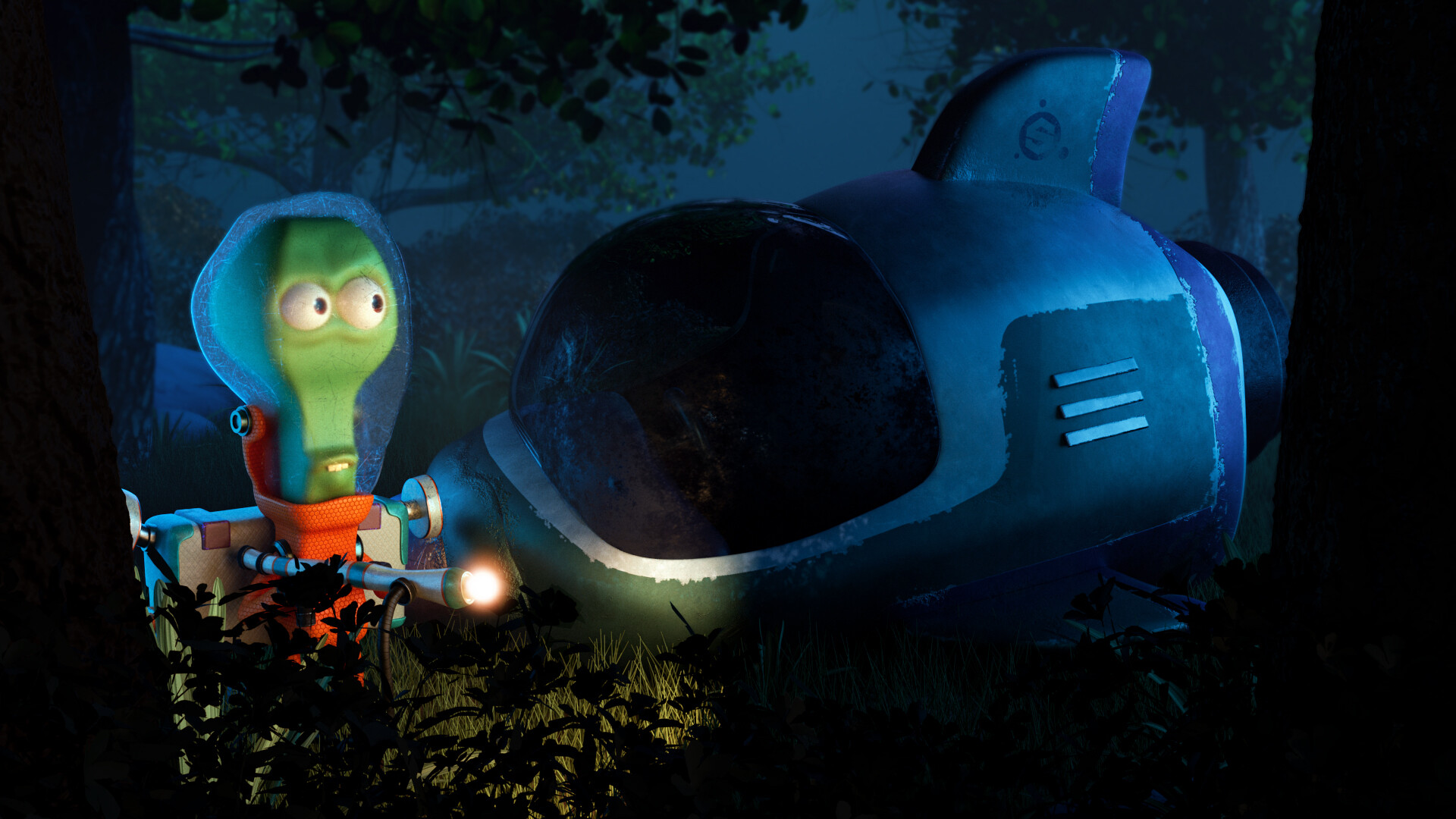 ArtStation - Alien in the forest!