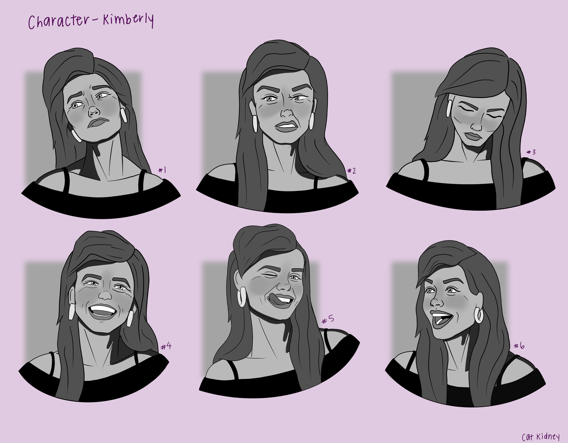 ArtStation - Kimberly- expression sheet