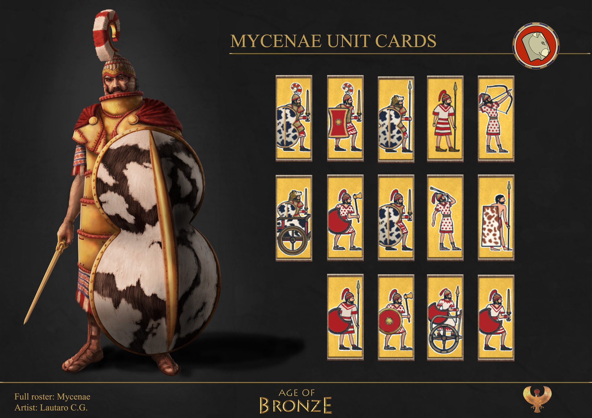 ArtStation - Mycenaean - Unit Cards and Faction Leader
