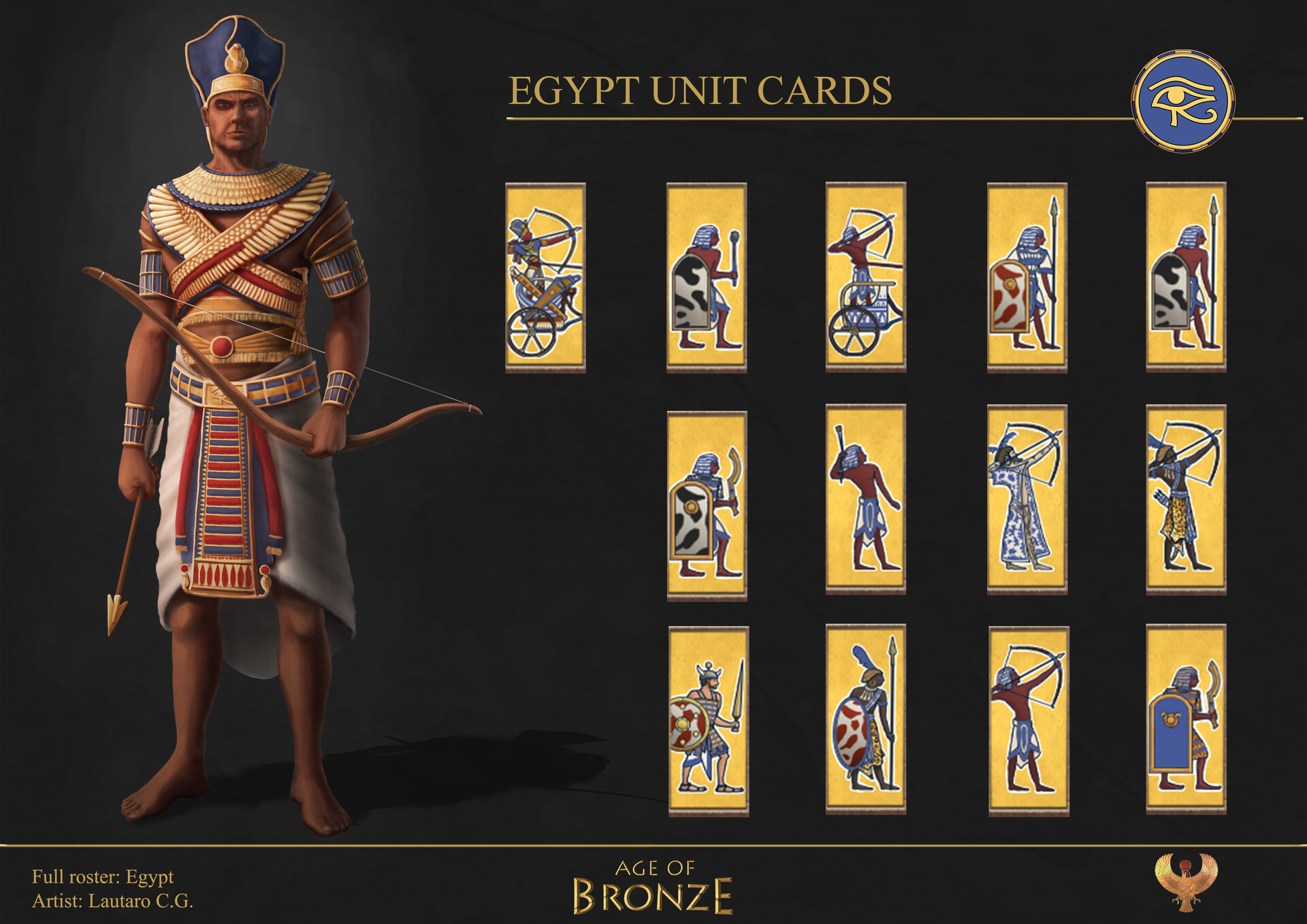 ArtStation - Egyptian - Unit Cards and Faction Leader
