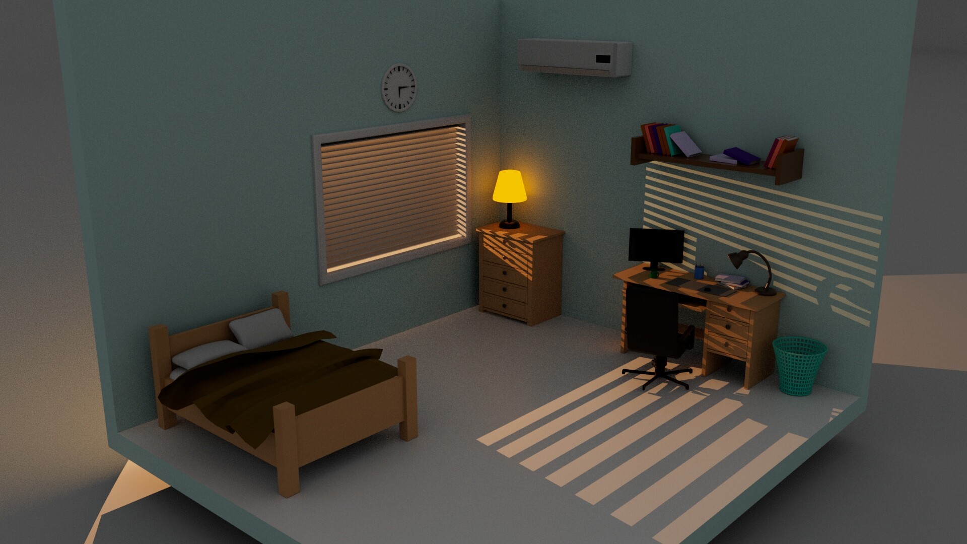 ArtStation - bedroom basic